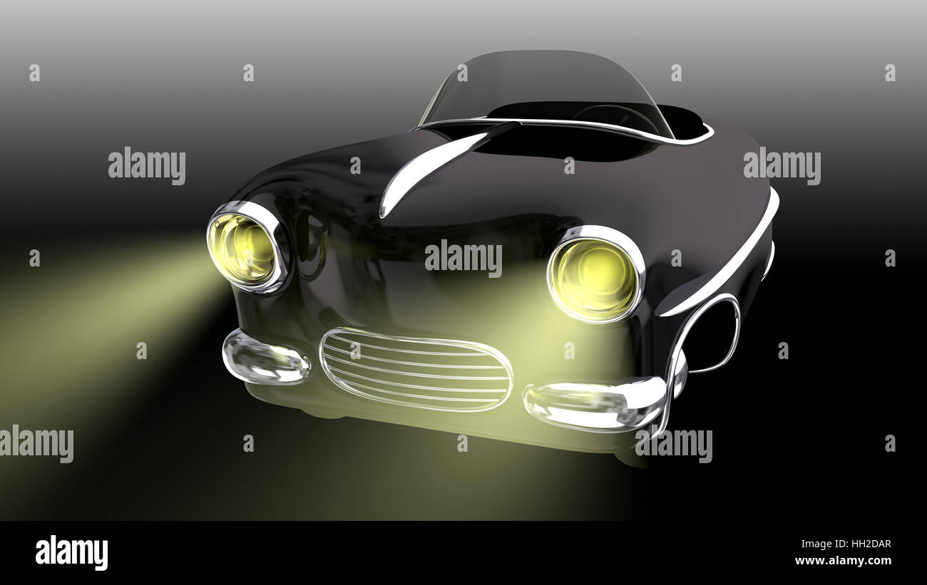 Toy black car. 3D render Stock Photo - Alamy