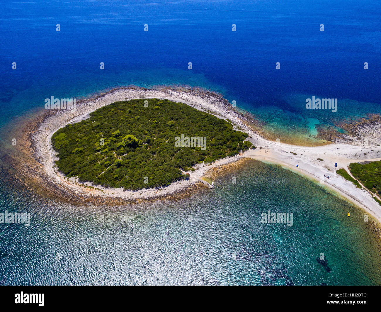 Island Dugi otok, Adriatic sea, Croatia. Famous beach Saharun Stock ...