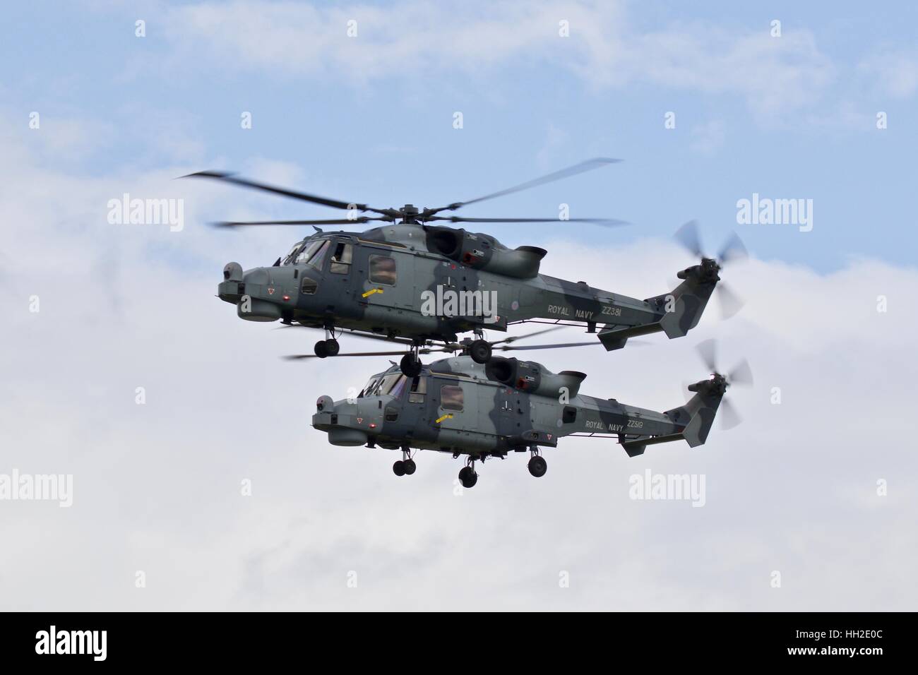 The Royal Navy BlaclkCats Helicopter display team Stock Photo - Alamy