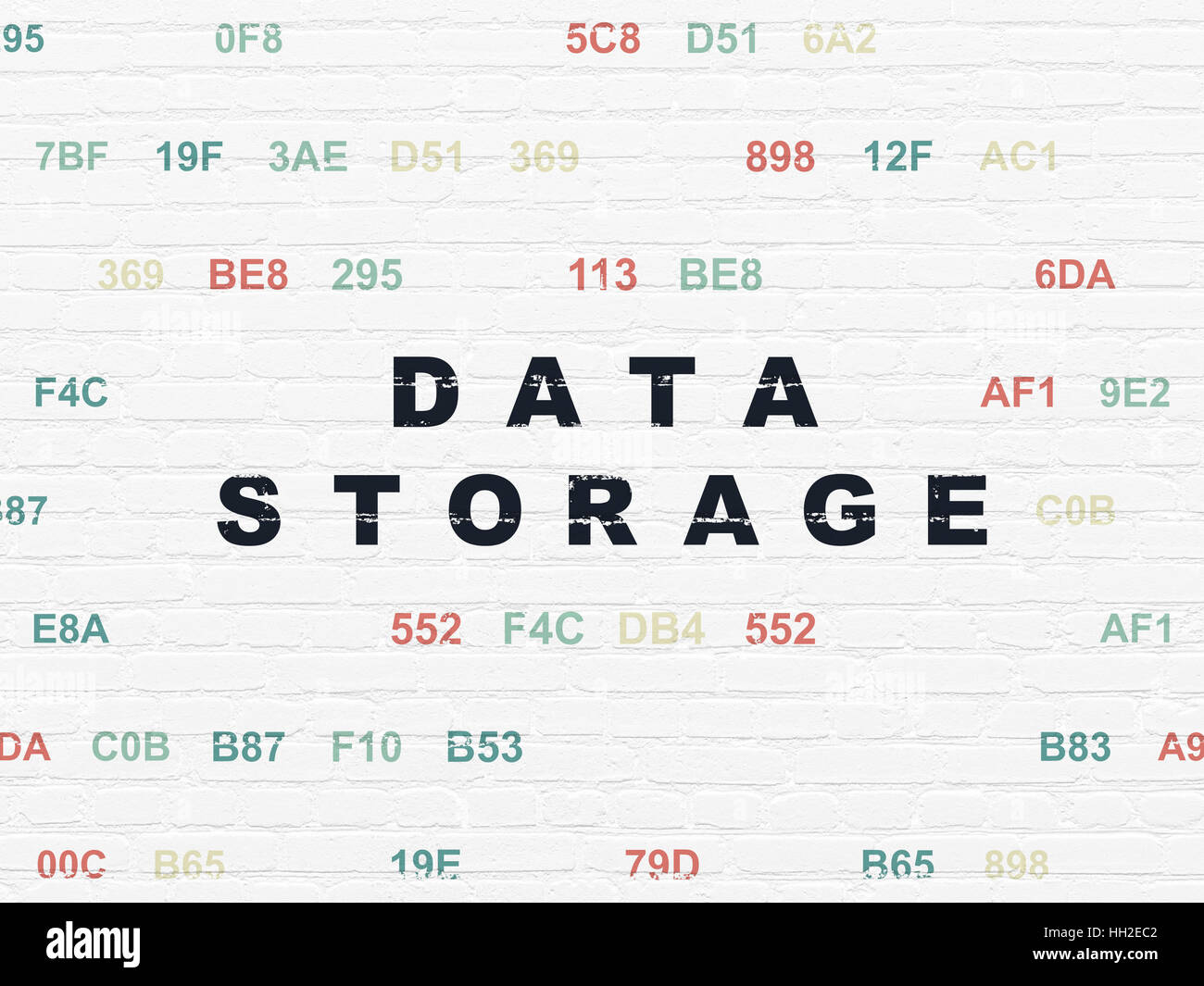 Data concept: Data Storage on wall background Stock Photo - Alamy