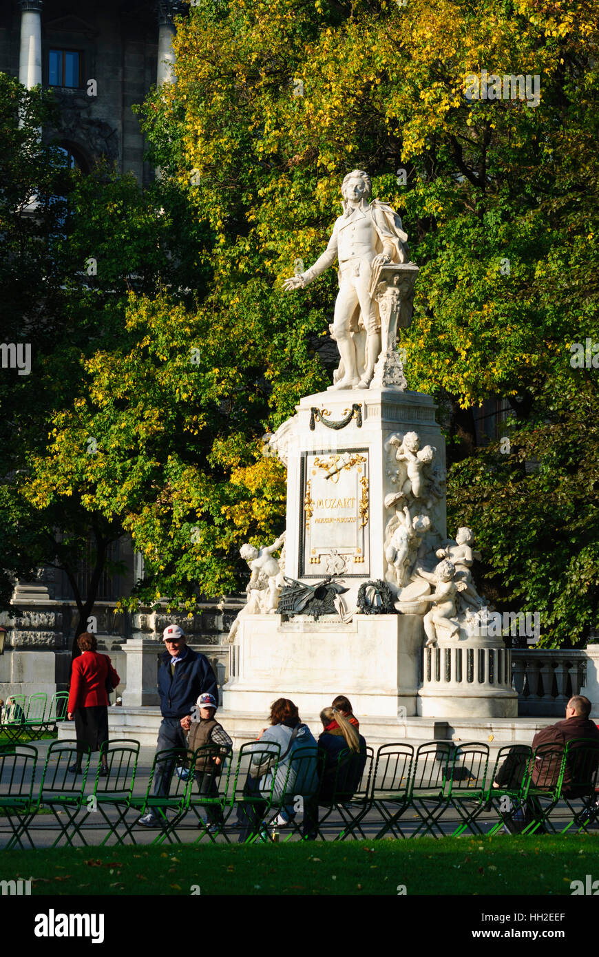 Wien, Vienna: Mozart monument in Burggarten, 01., Wien, Austria Stock ...