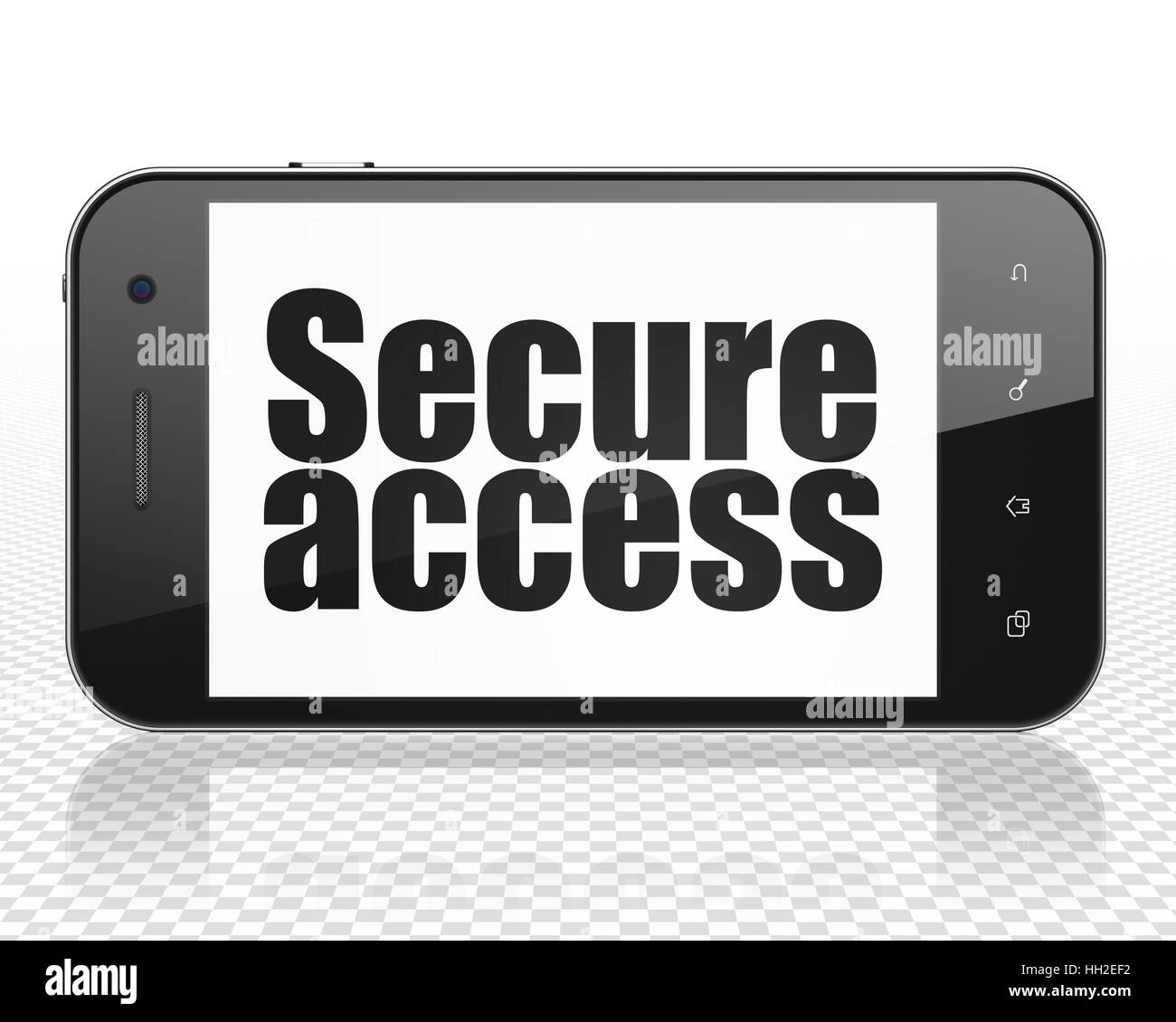 Security concept: Smartphone with Secure Access on display Stock Photo ...