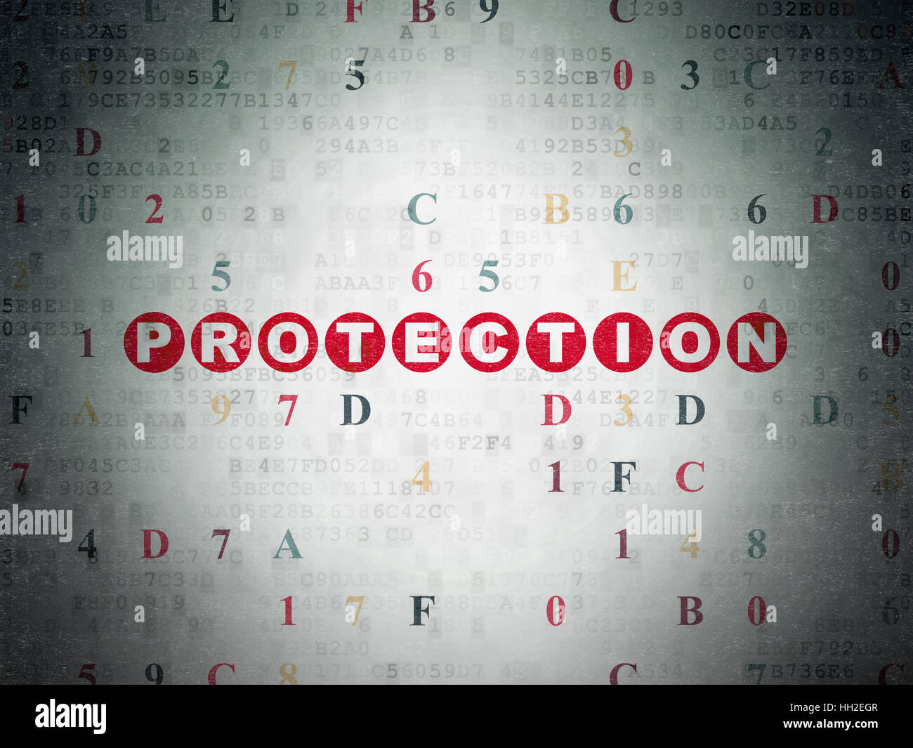 Privacy concept: Protection on Digital Data Paper background Stock ...
