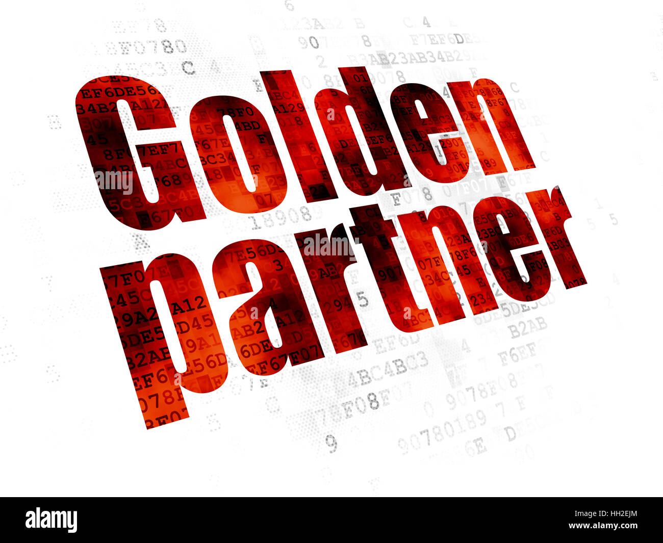 Finance concept: Golden Partner on Digital background Stock Photo - Alamy