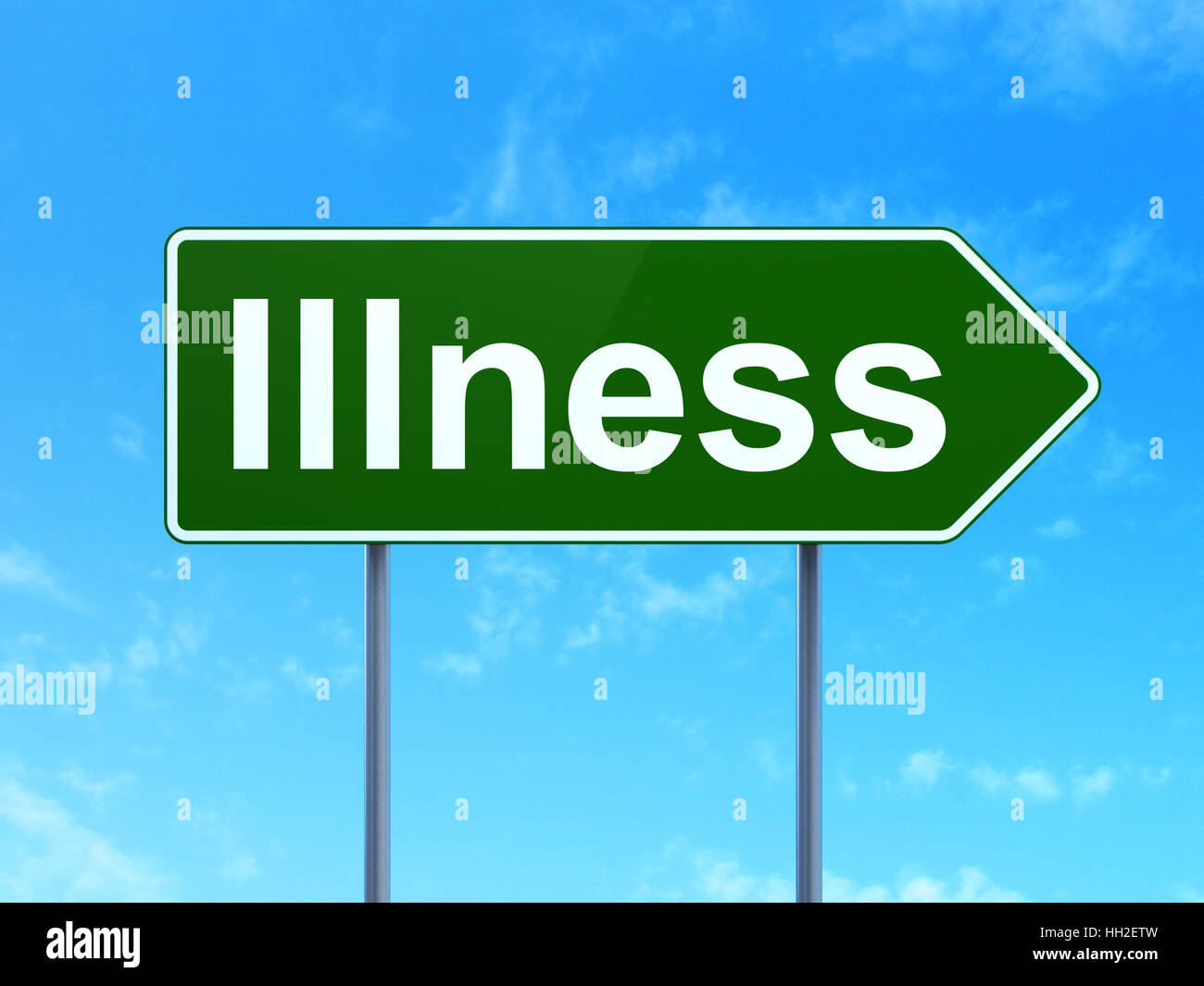 Healthcare concept: Illness on road sign background Stock Photo - Alamy