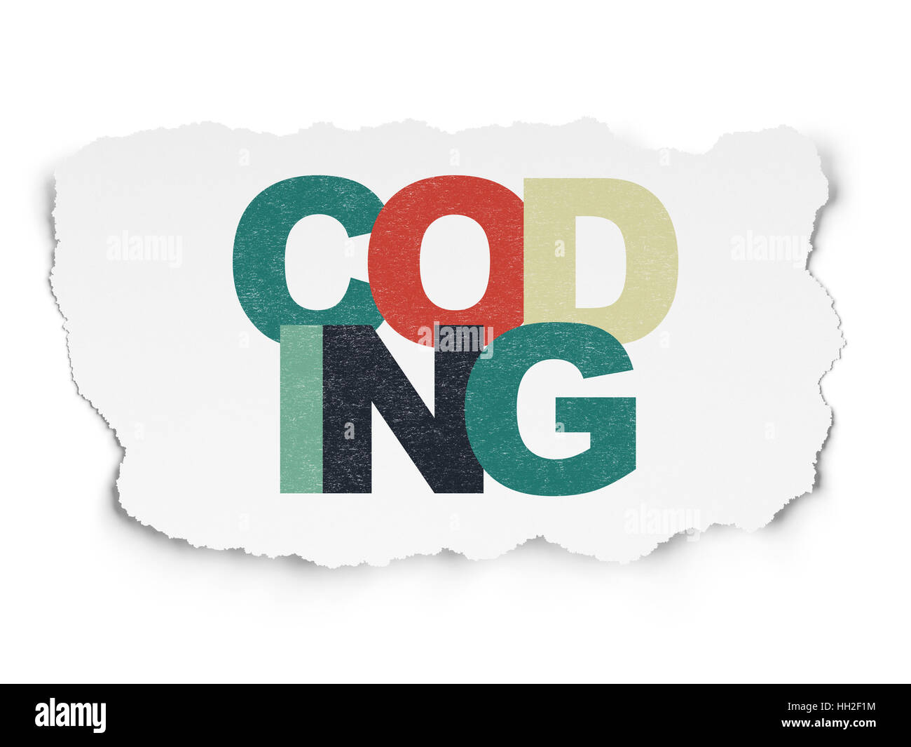 Software concept: Coding on Torn Paper background Stock Photo - Alamy