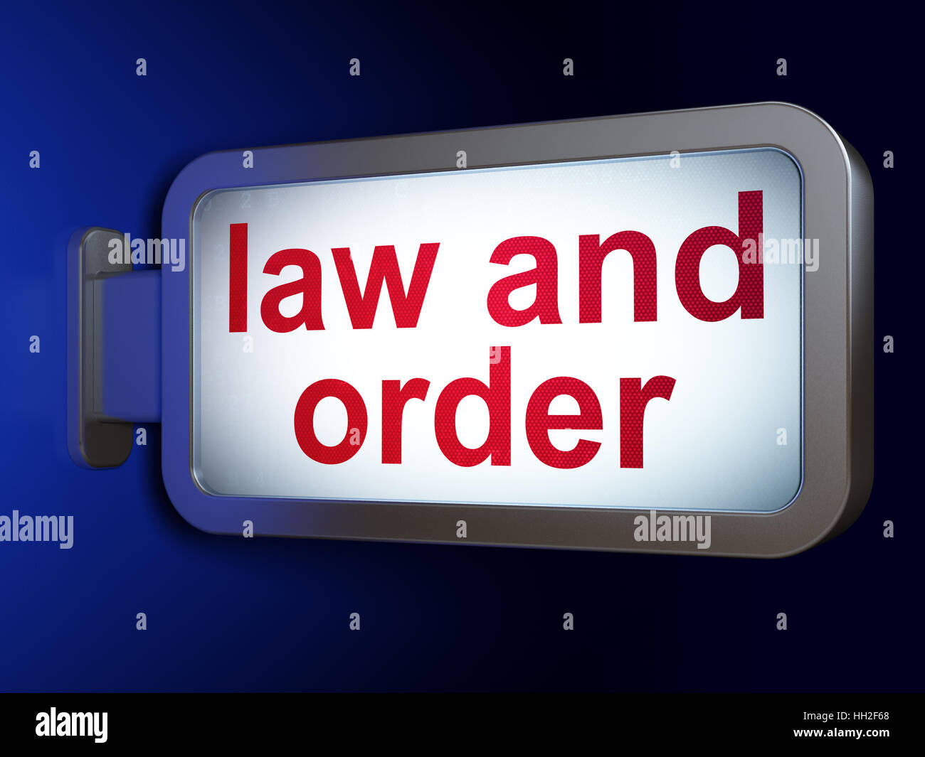 Law concept: Law And Order on billboard background Stock Photo - Alamy