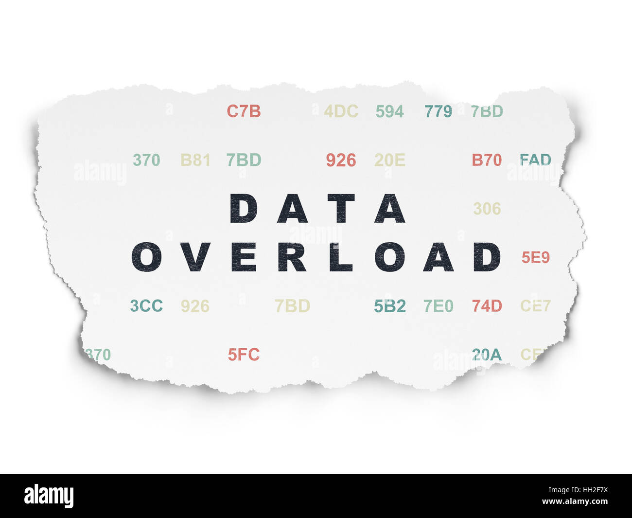 Information concept: Data Overload on Torn Paper background Stock Photo ...
