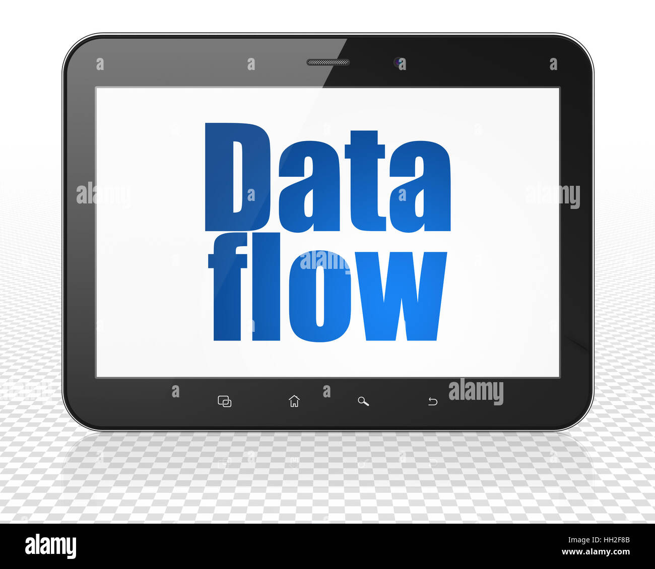 Data concept: Tablet Pc Computer with Data Flow on display Stock Photo ...