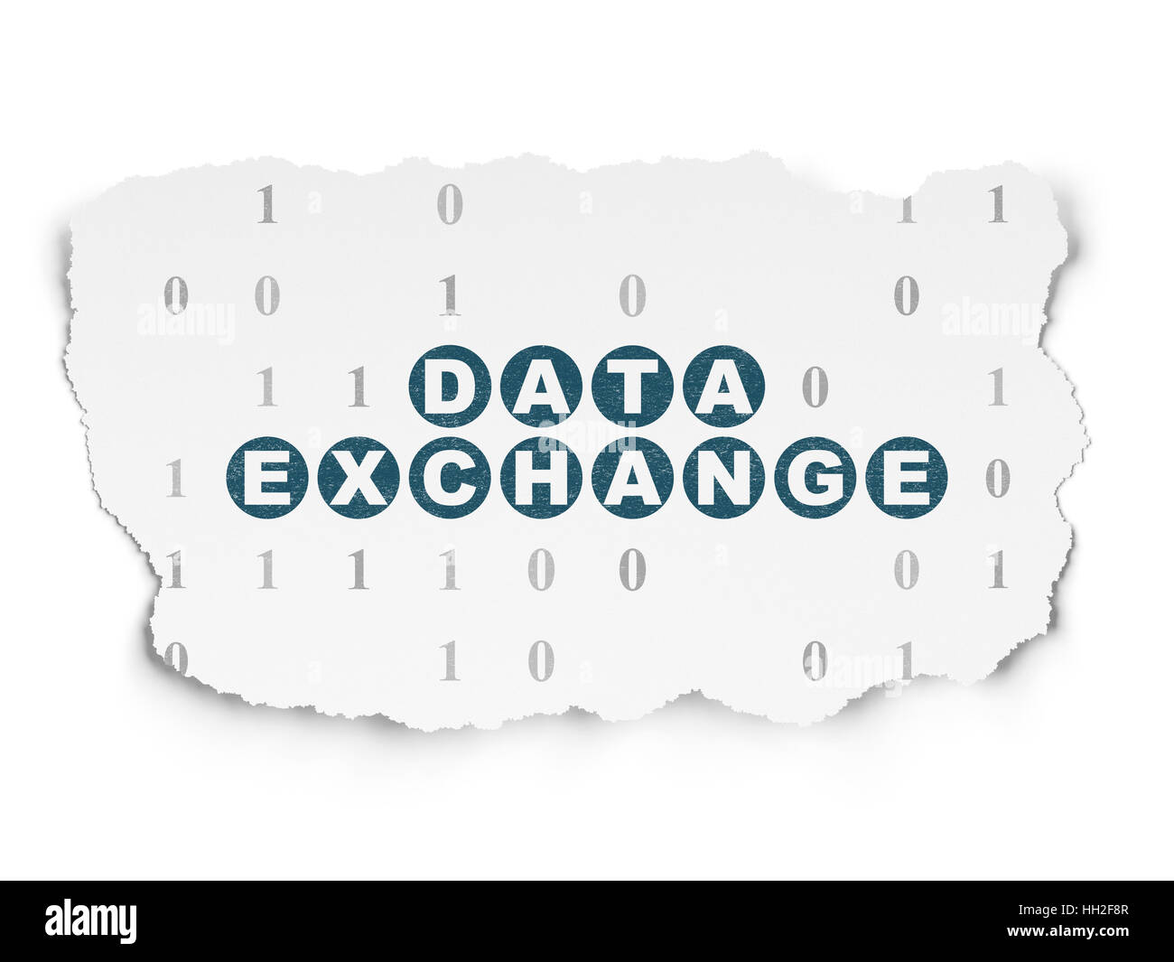 Data concept: Data Exchange on Torn Paper background Stock Photo - Alamy