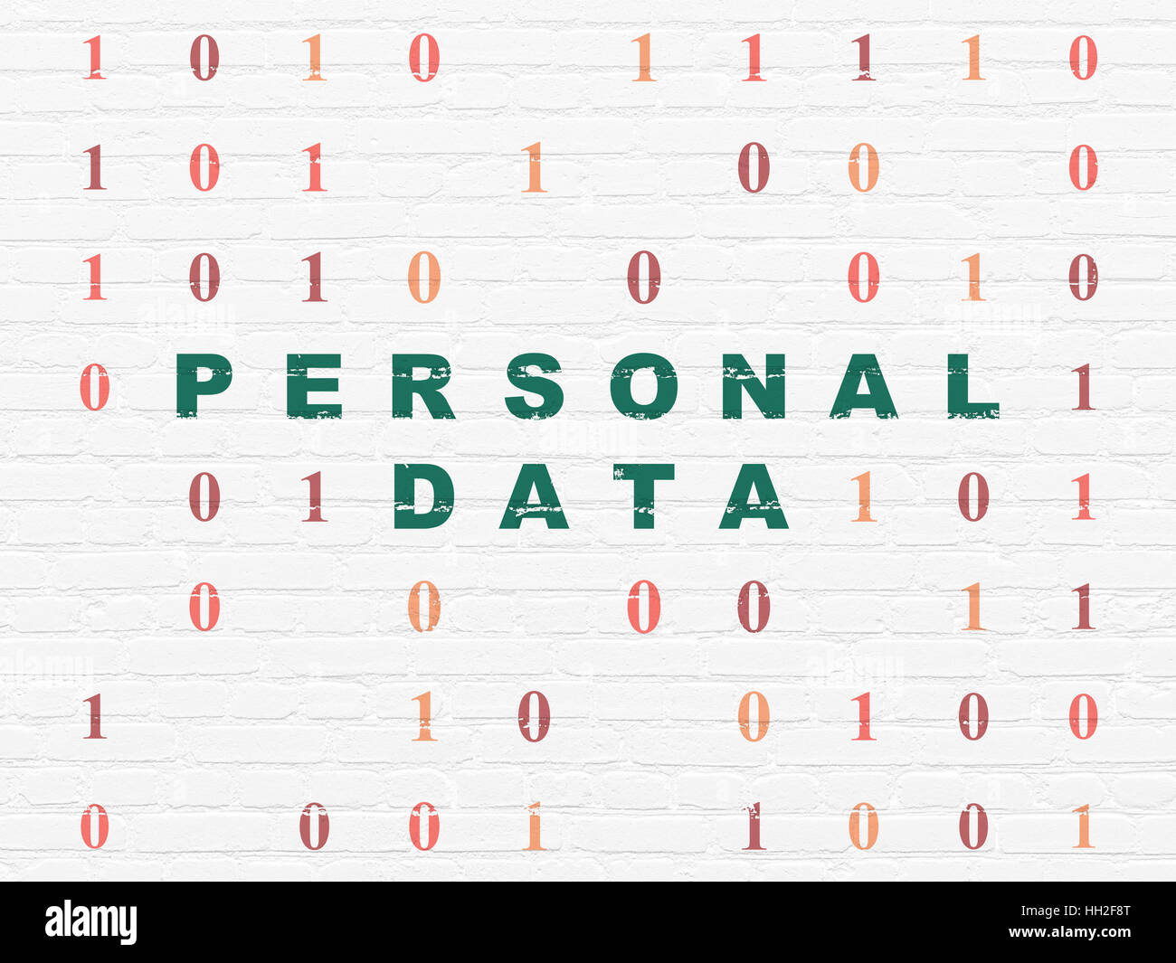 Information concept: Personal Data on wall background Stock Photo - Alamy