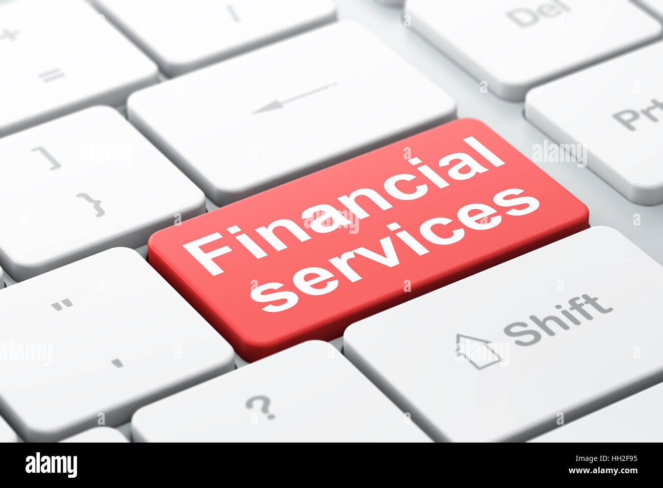 Money concept: Financial Services on computer keyboard background Stock ...