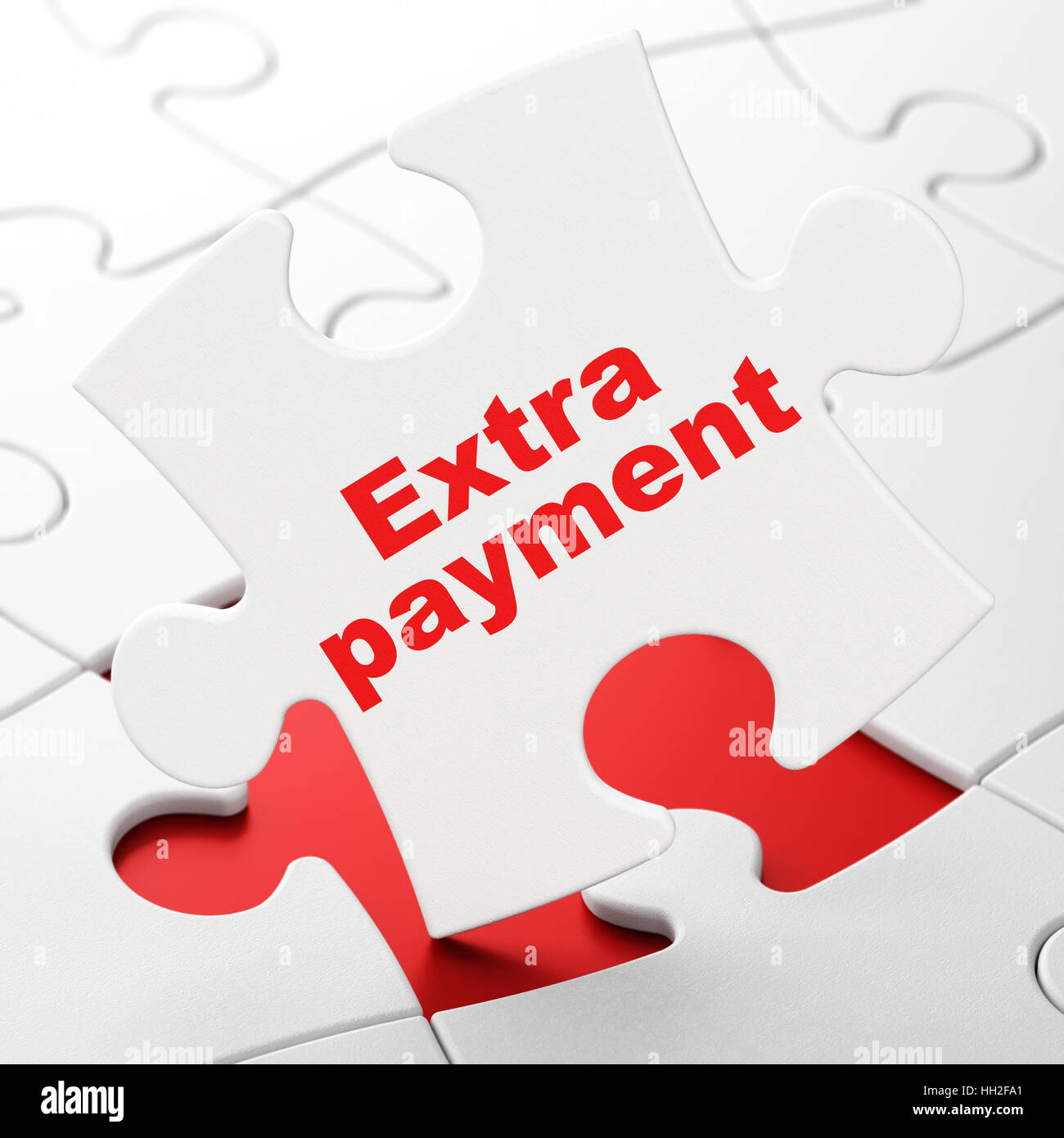 Currency concept: Extra Payment on puzzle background Stock Photo - Alamy
