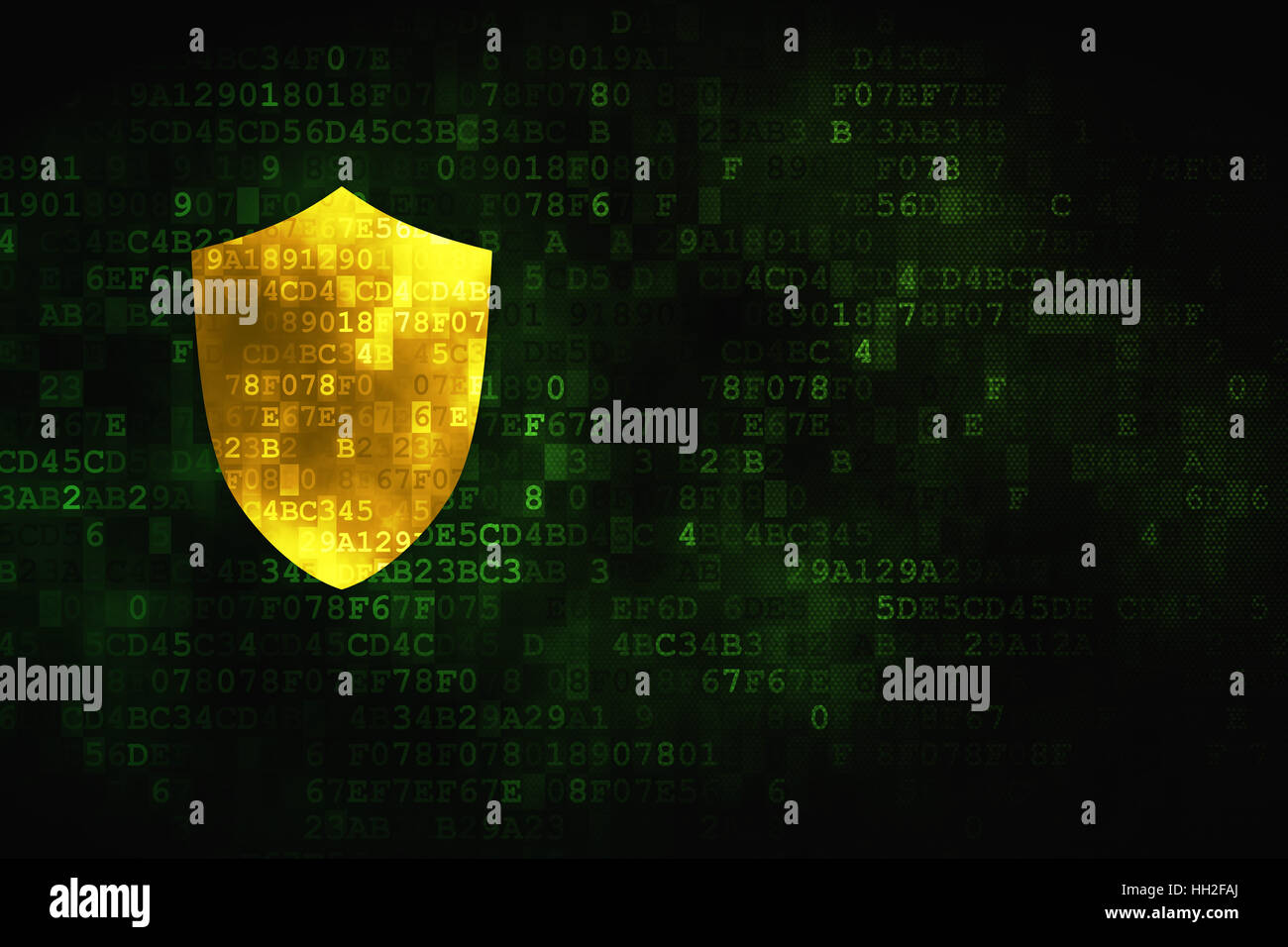 Protection concept: Shield on digital background Stock Photo - Alamy