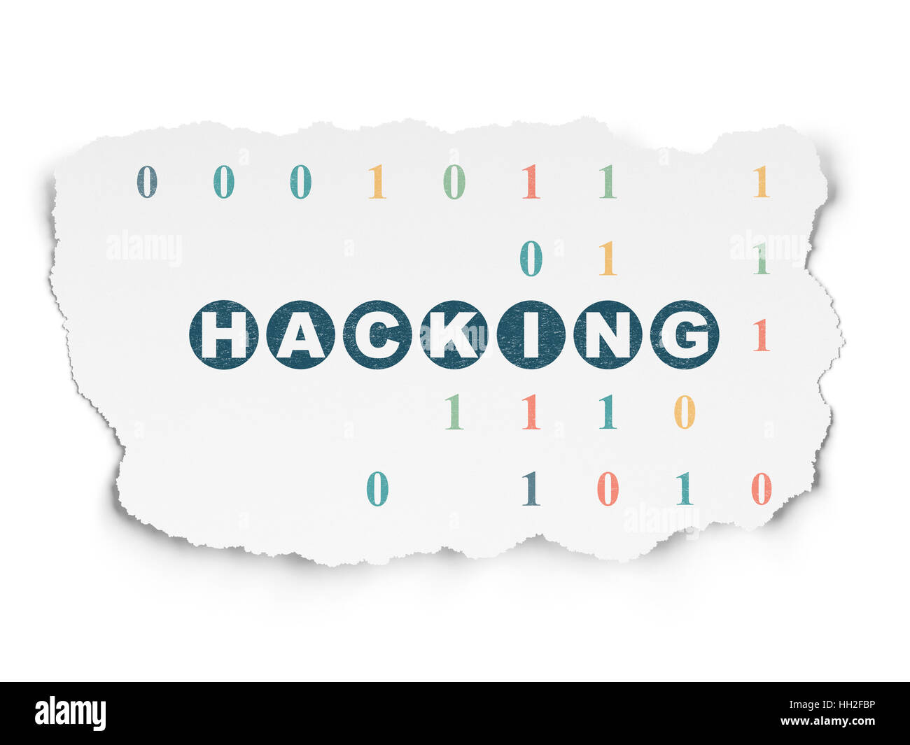 Safety concept: Hacking on Torn Paper background Stock Photo - Alamy