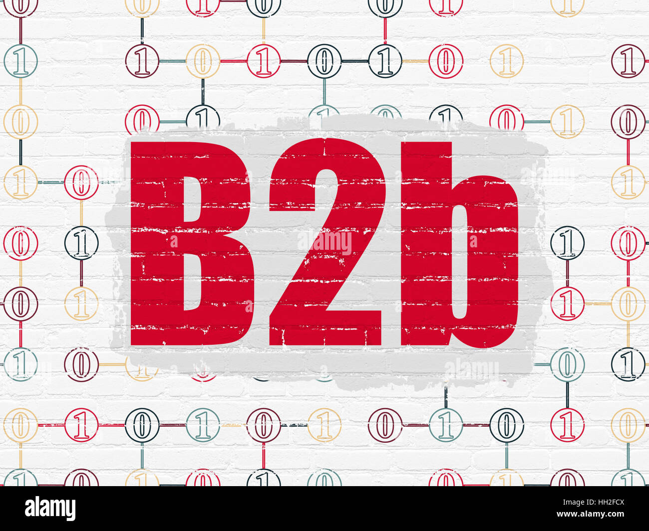 Business concept: B2b on wall background Stock Photo - Alamy
