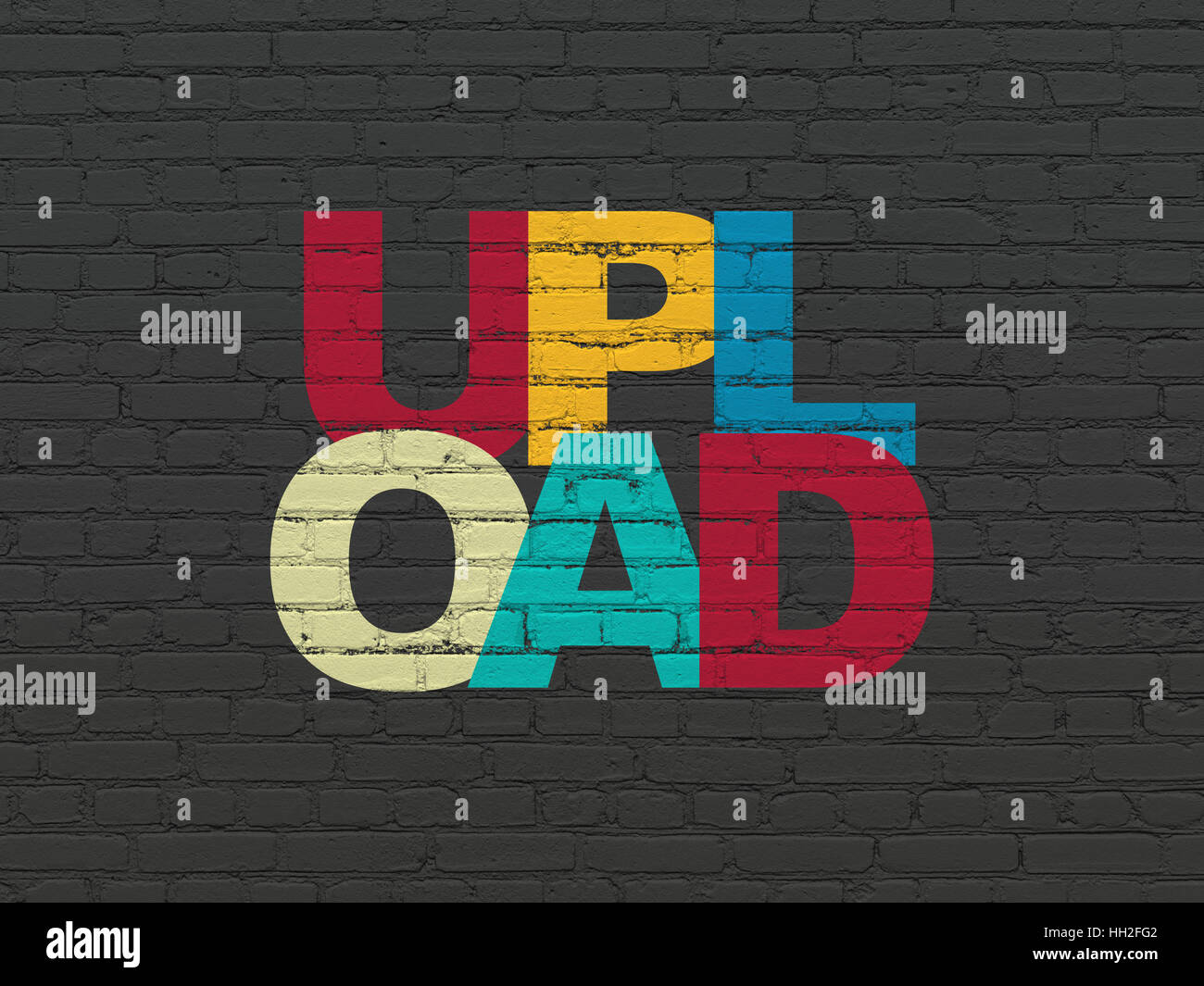 Web design concept: Upload on wall background Stock Photo - Alamy