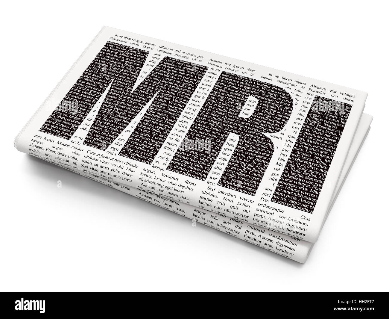Medicine concept: MRI on Newspaper background Stock Photo - Alamy