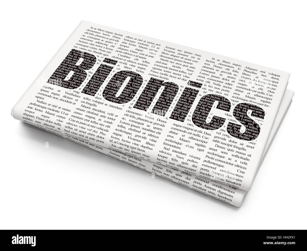 Science concept: Bionics on Newspaper background Stock Photo - Alamy