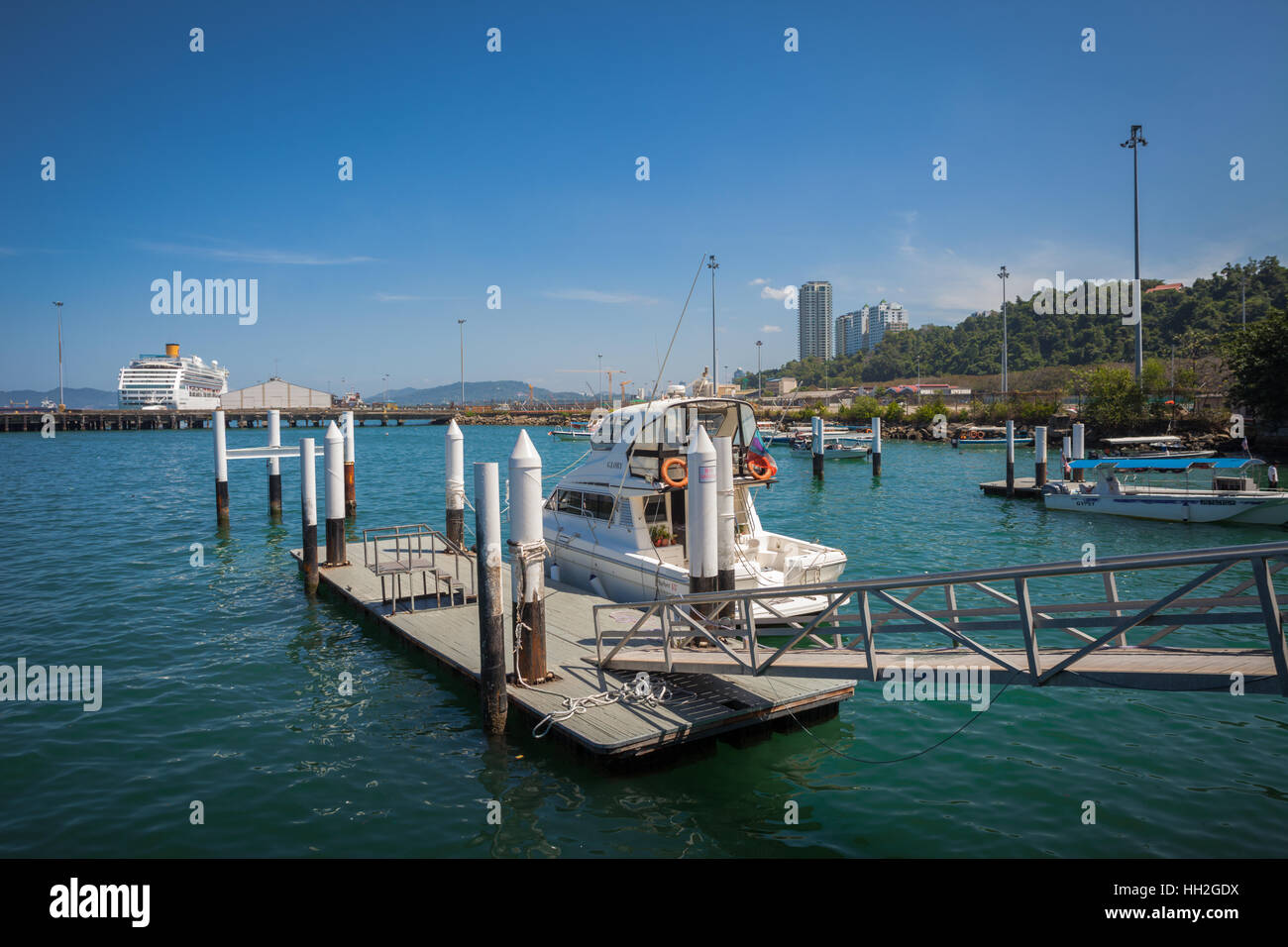 Passenger jetty, Kota Kinabalu, Sabah, Malaysian Borneo, used for ...
