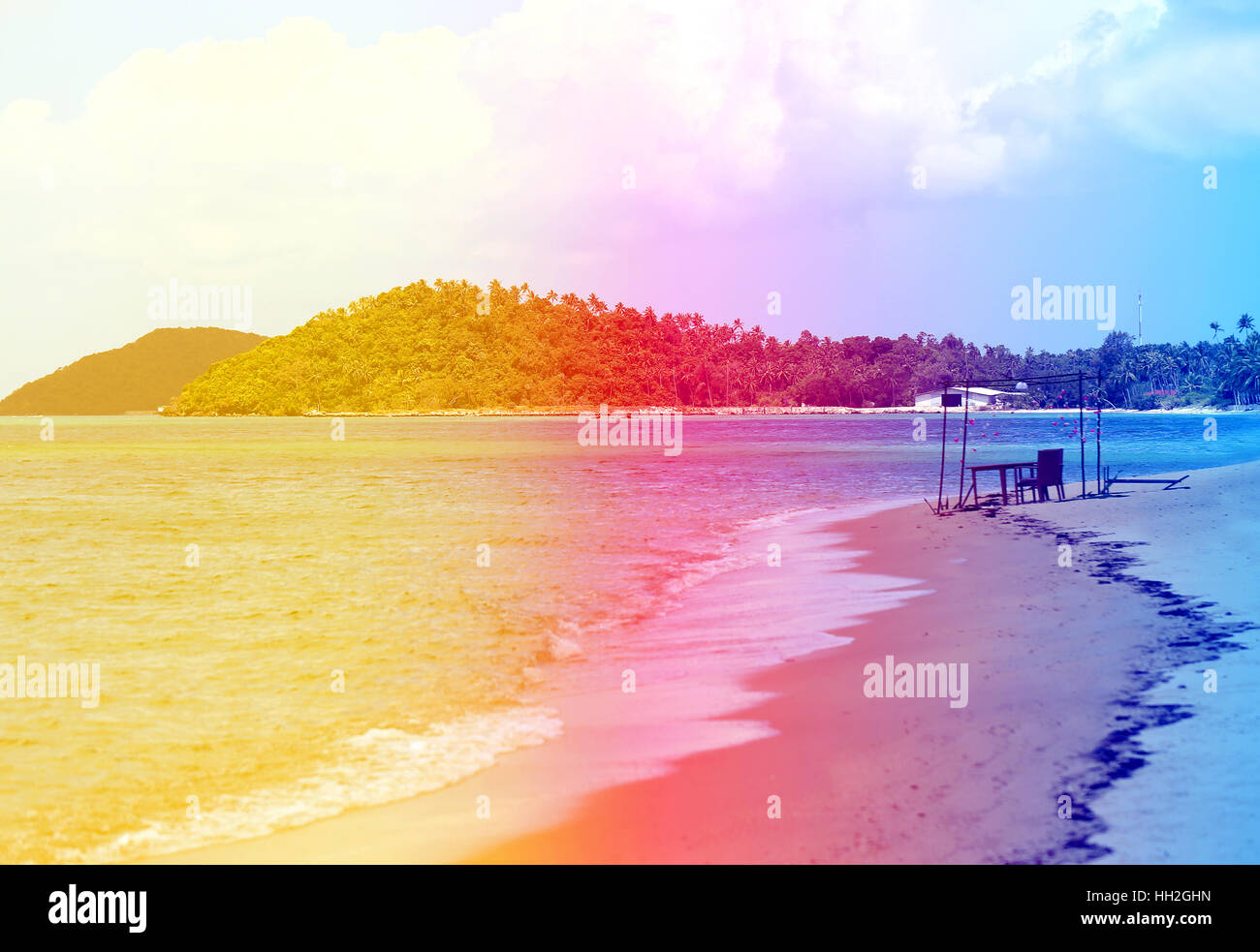 Photos landscape exotic coast of the island with palm trees Stock Photo ...