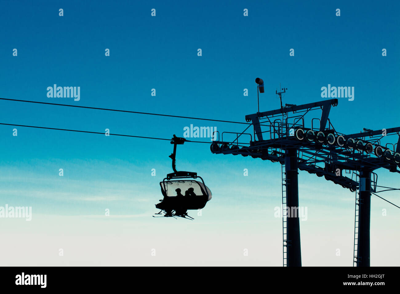 Going up ski elevator in hi-res stock photography and images - Alamy