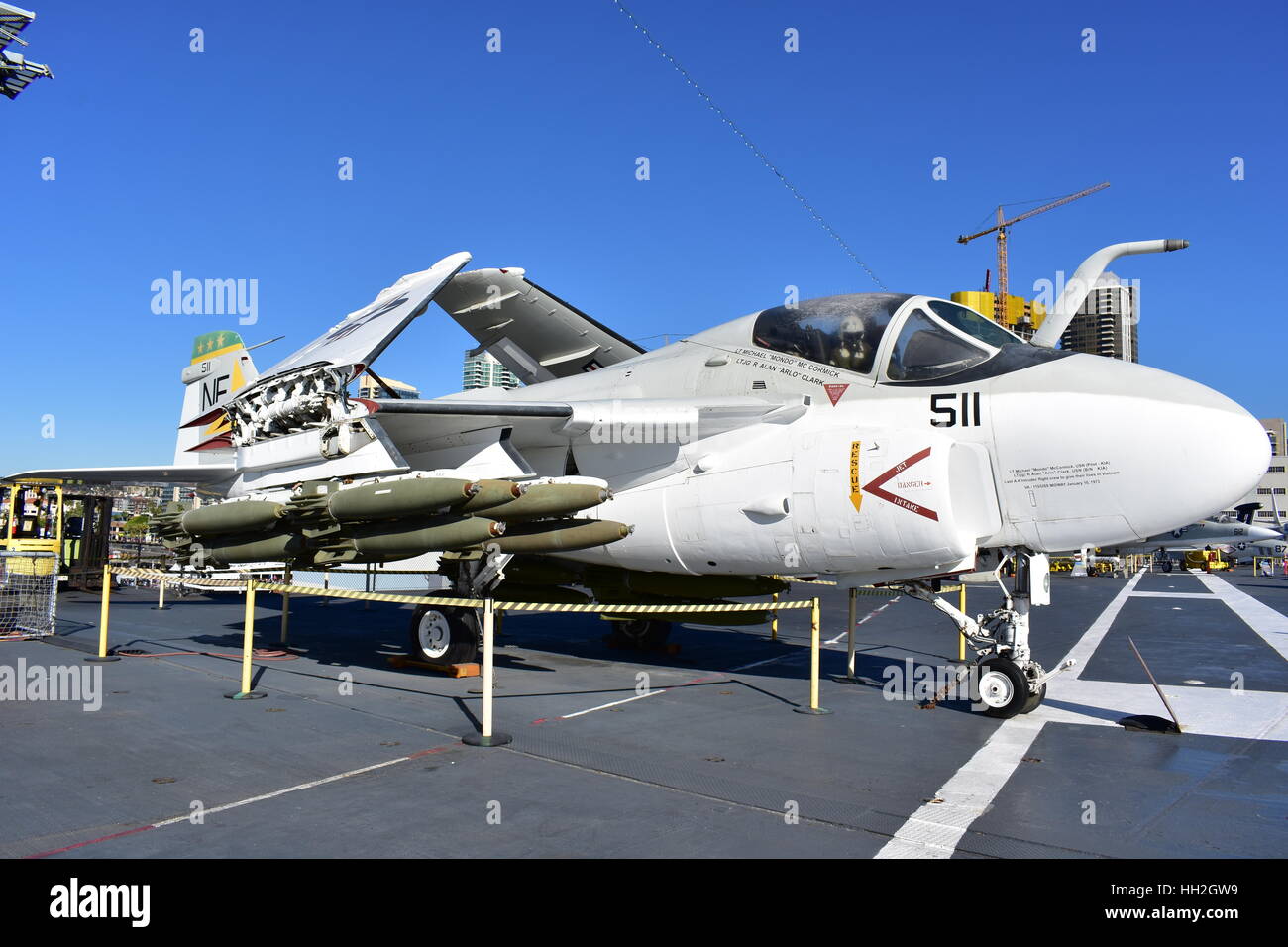 San Diego, California - USA - Dec 04,2016 - Aircraft 511 USS Midway ...