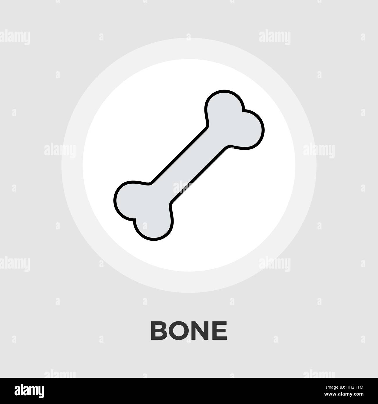 Bone icon vector. Flat icon isolated on the white background. Editable ...