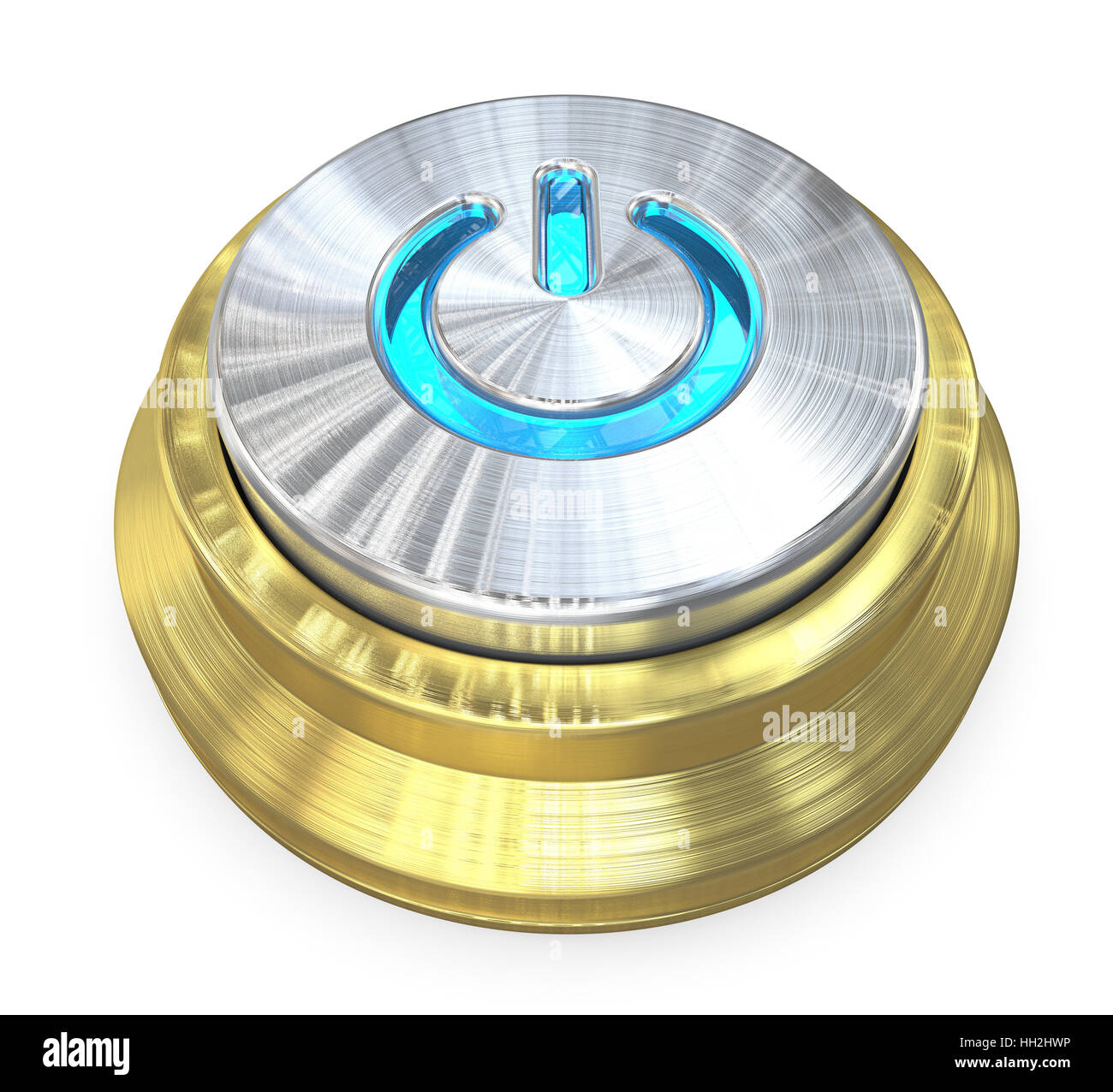 Power button icon metallic internet hi-res stock photography and images ...