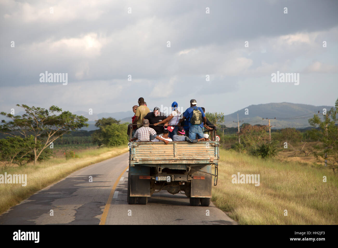 Cuban - Cuban people travelling with local transport near Trinidad ...