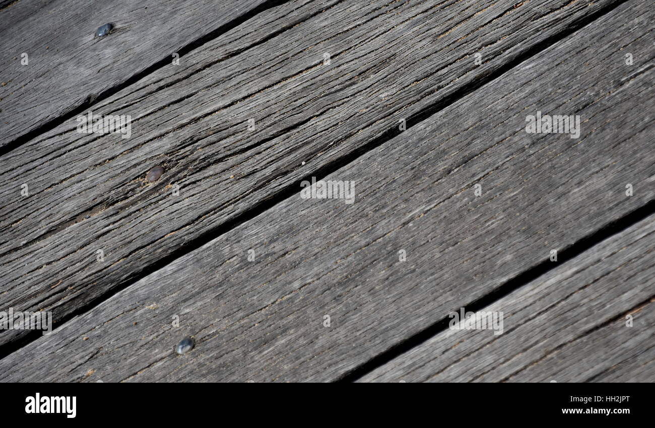 Wood pier, abstract texture of a natural gray. View of old weathered ...