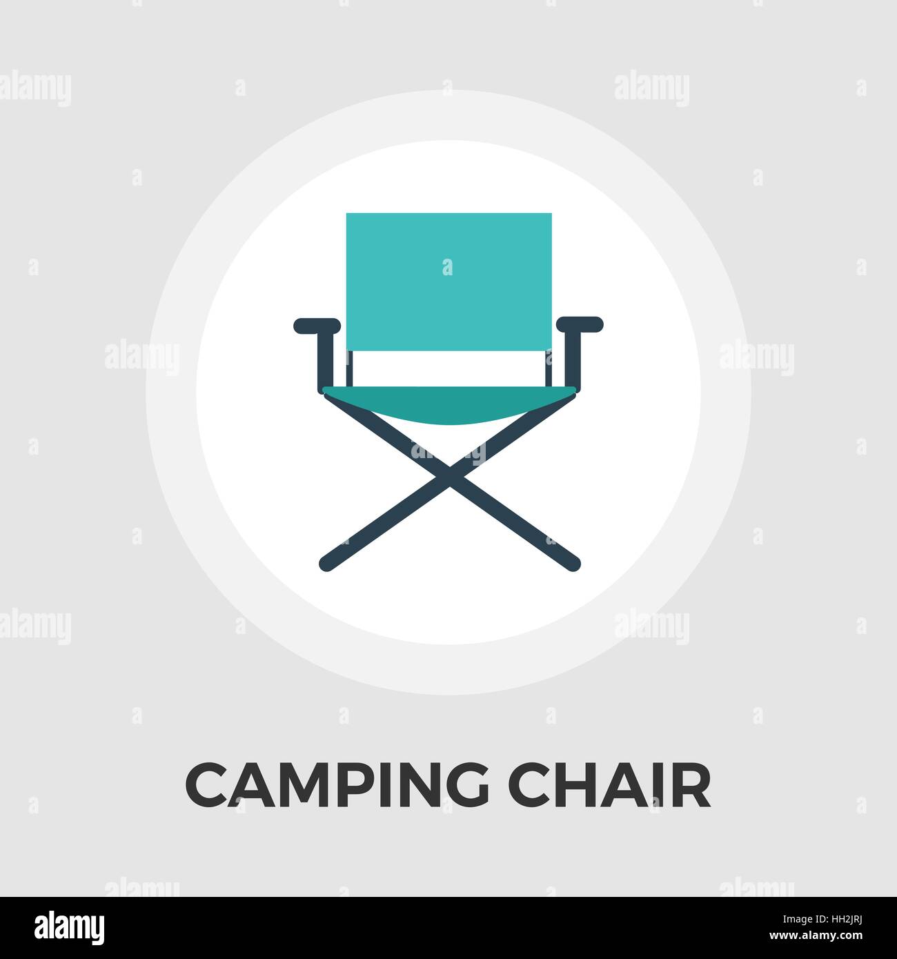 Camping chair icon vector. Flat icon isolated on the white background ...