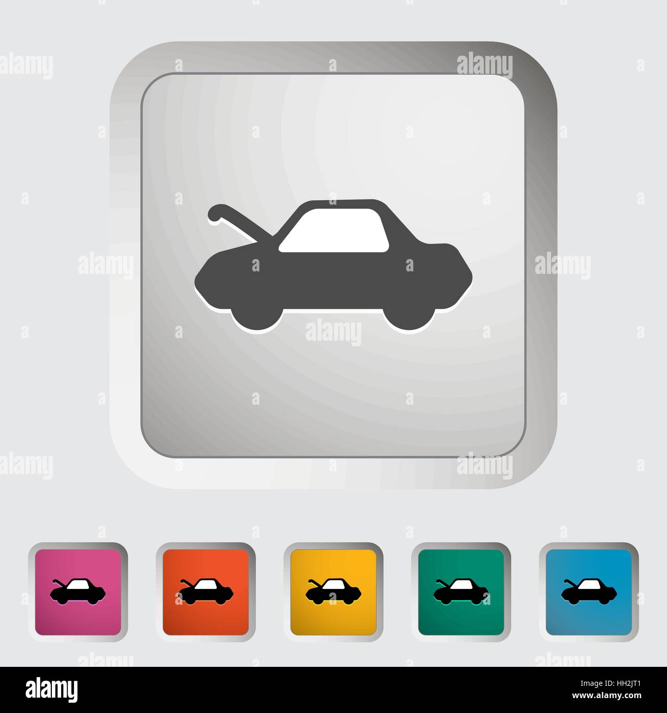 Car hood release button. Single icon. Vector illustration Stock Vector ...