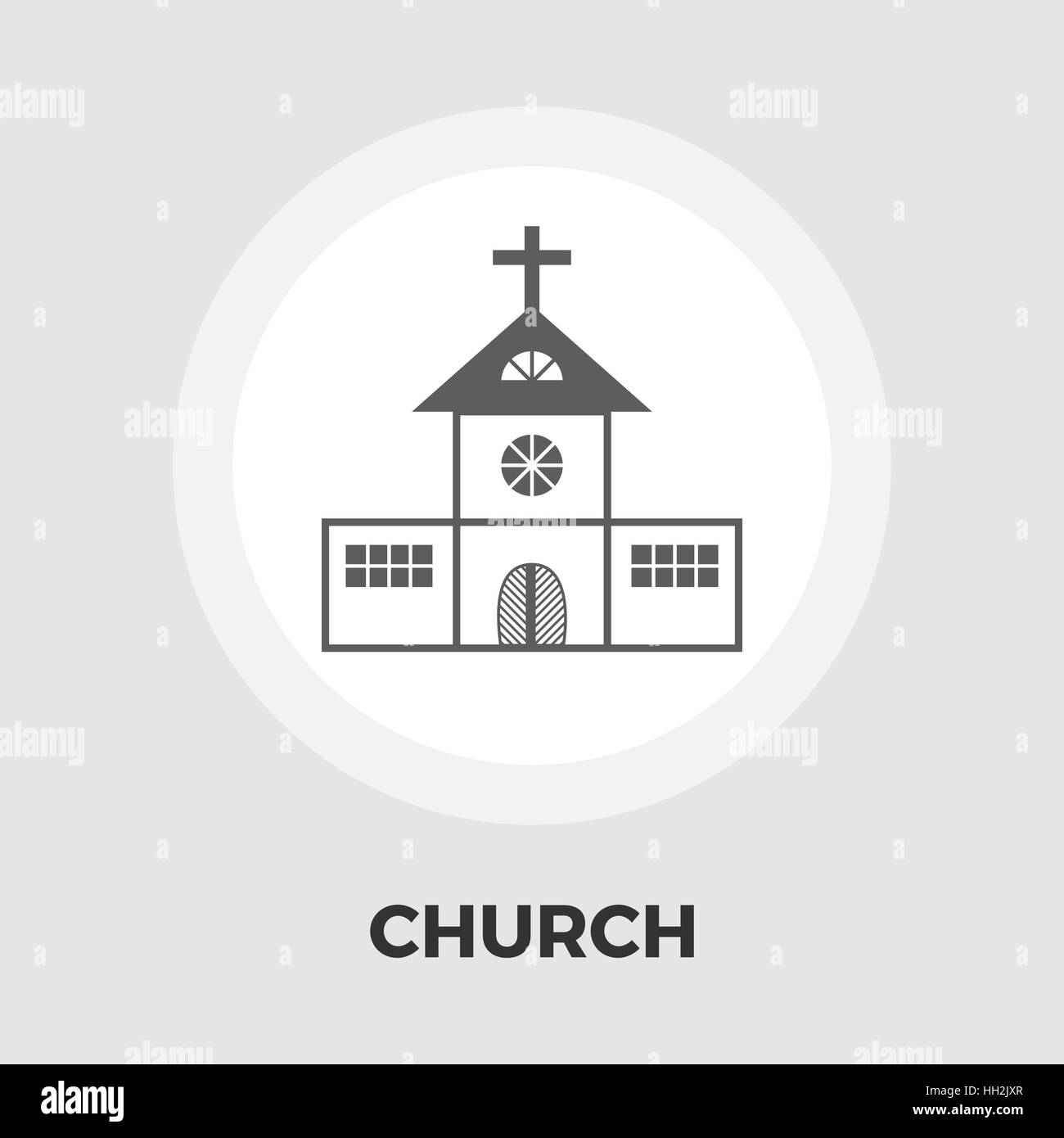 Church icon vector. Flat icon isolated on the white background ...