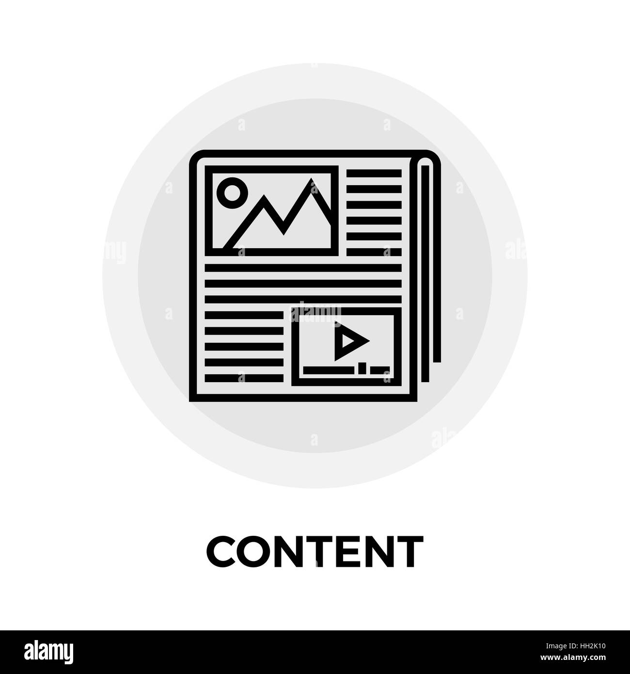 Content icon vector. Flat icon isolated on the white background ...