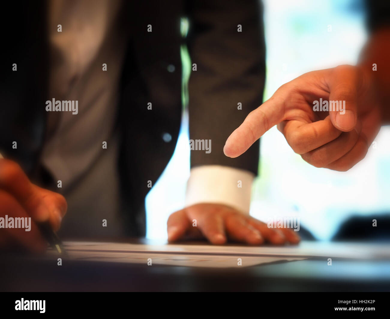 Business teamwork analysis accounting on work of place in business ...