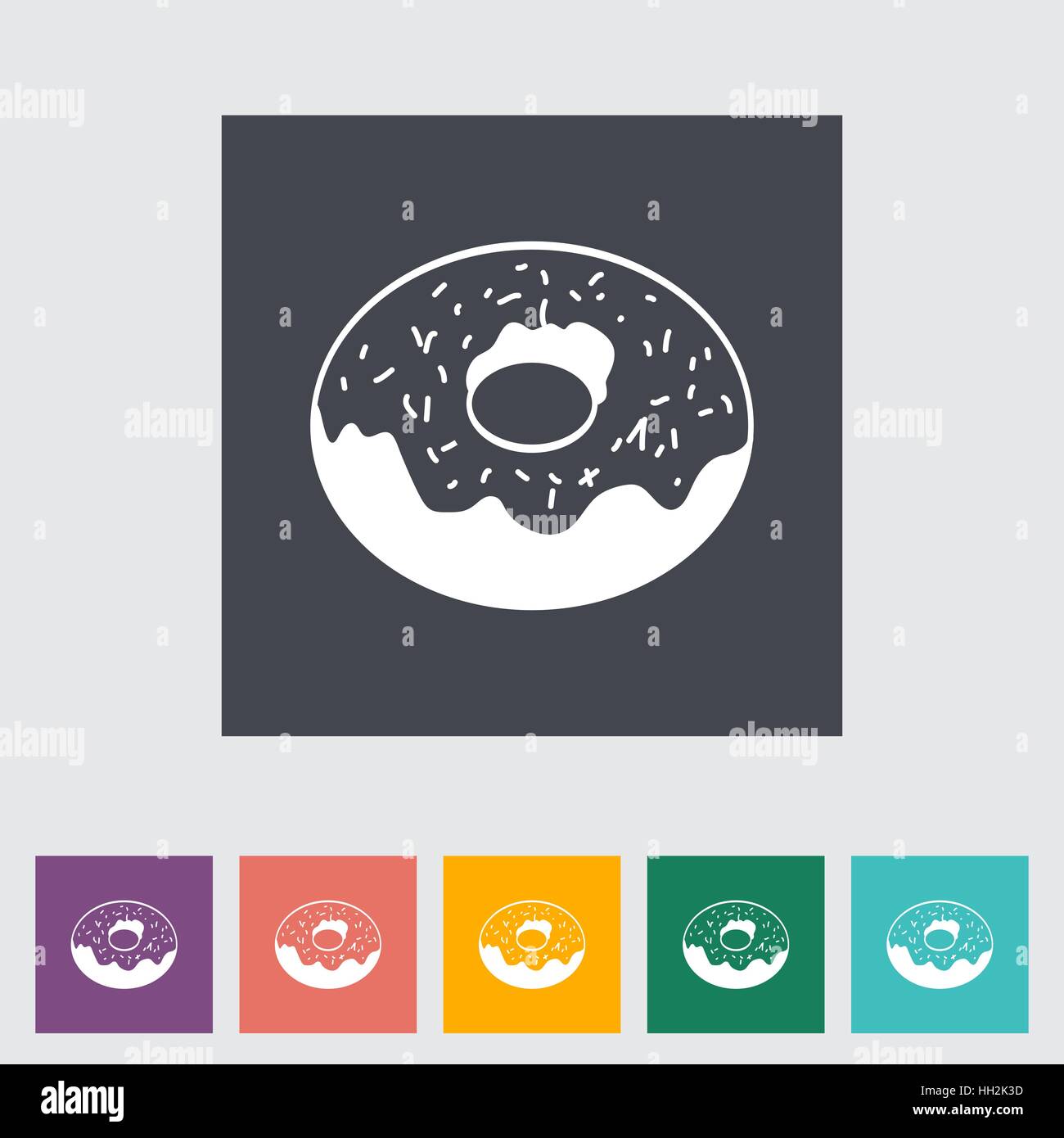 Single donut Stock Vector Images - Alamy