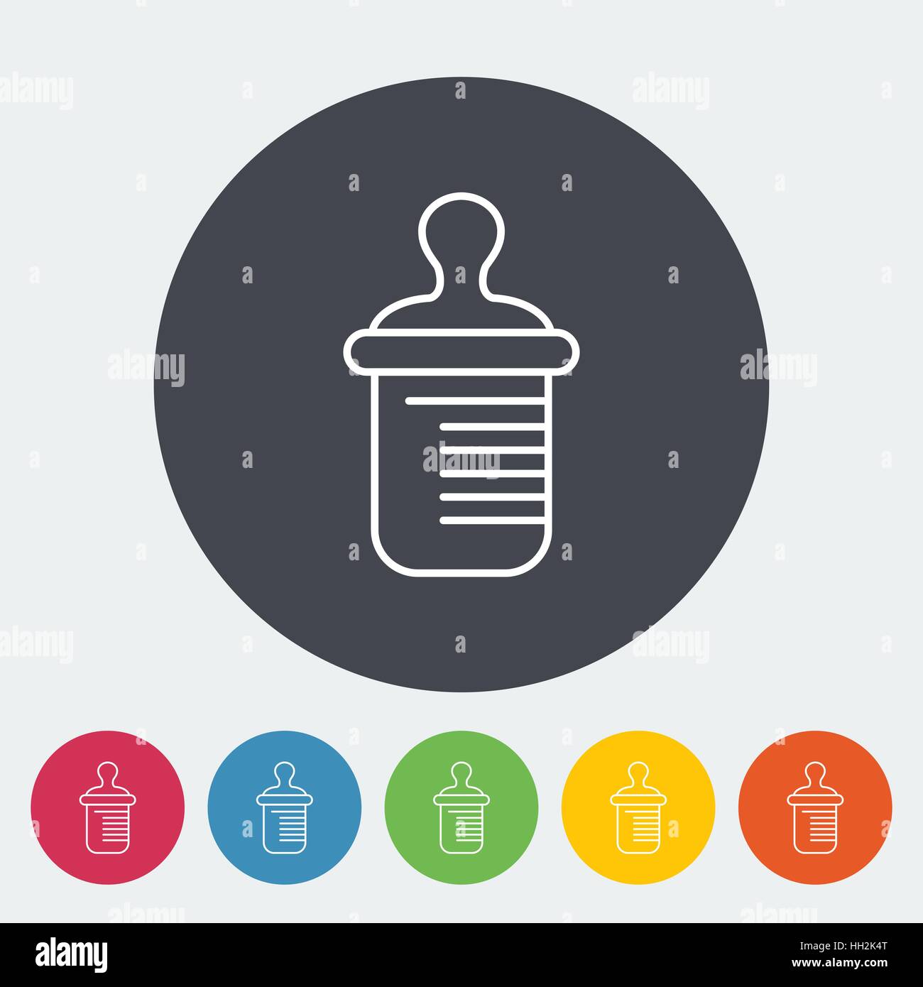 Feeding bottle icon. Thin line flat vector related icon for web and ...