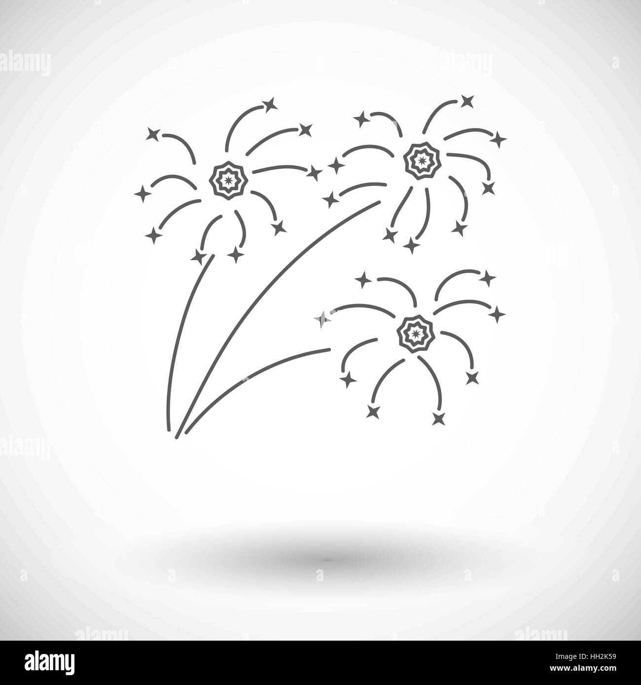 Firework. Single flat icon on white background. Vector illustration ...