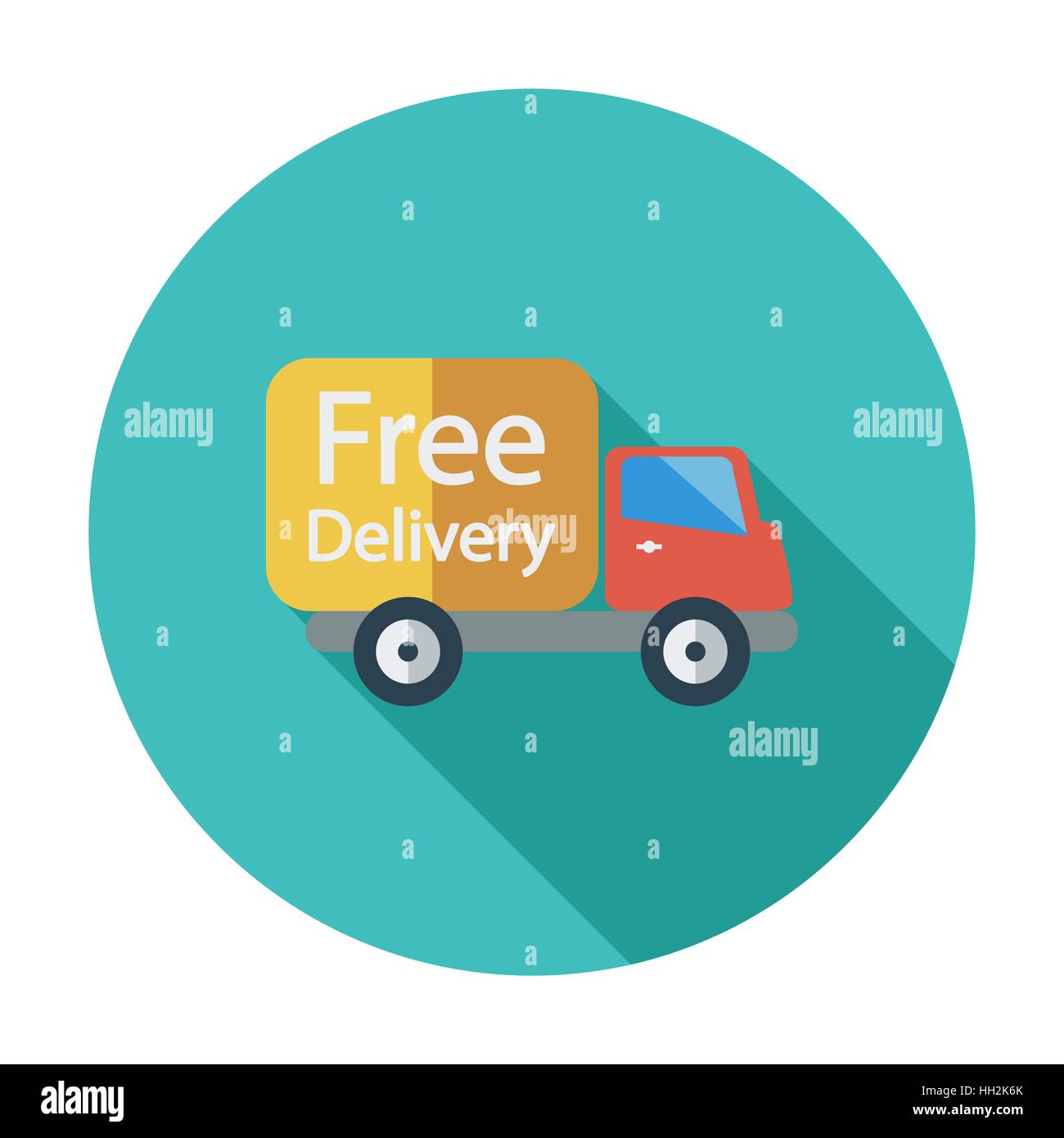 Delivery Car. Single flat color icon. Vector illustration Stock Vector ...