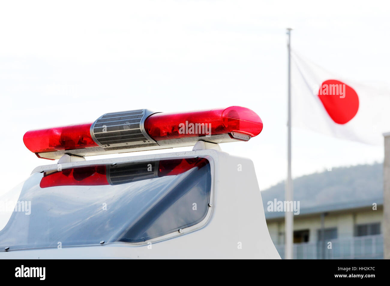 Police red light mounted on the roof of police car Stock Photo - Alamy