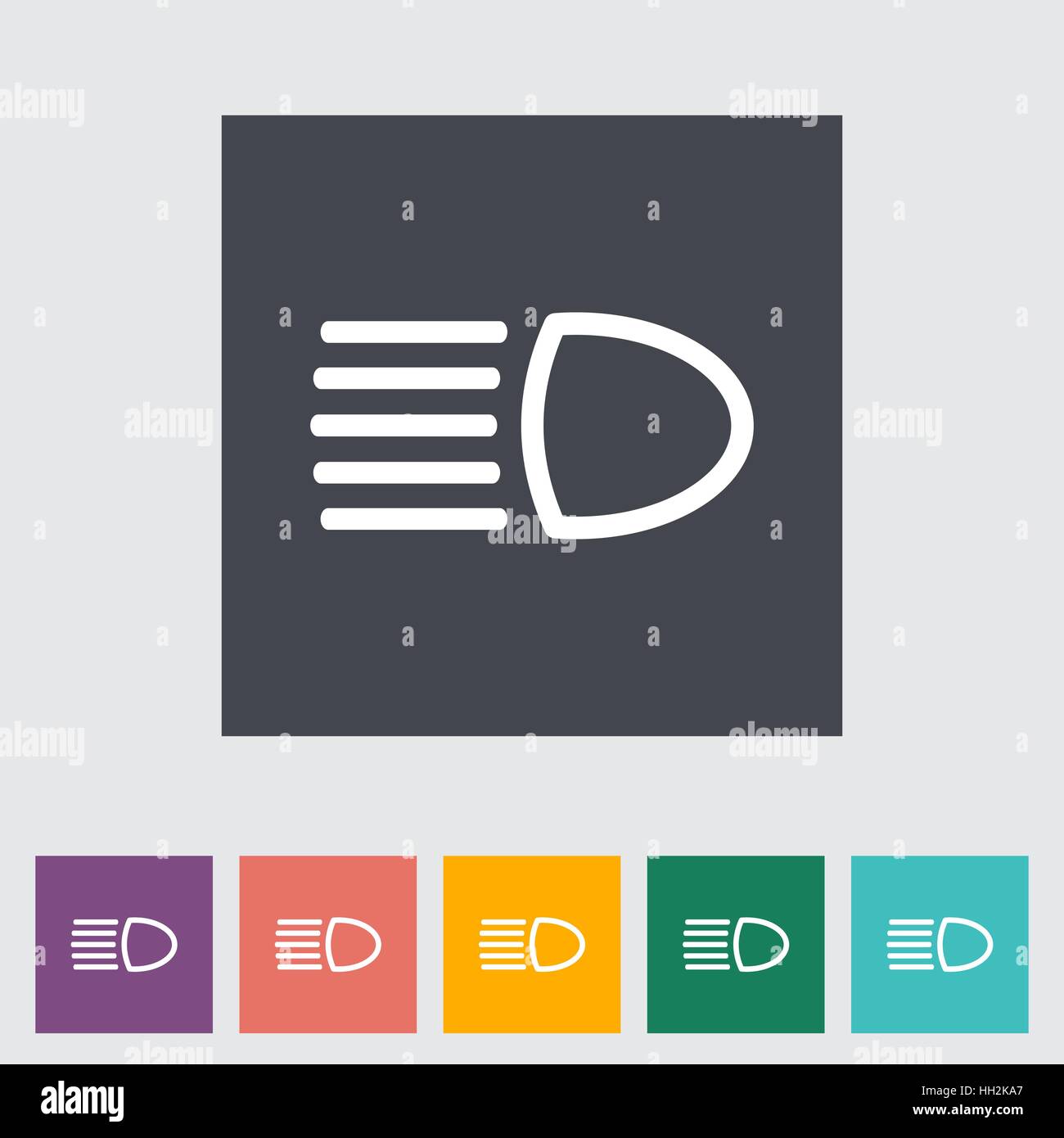 Headlight flat icon. Vector illustration Stock Vector Image & Art - Alamy