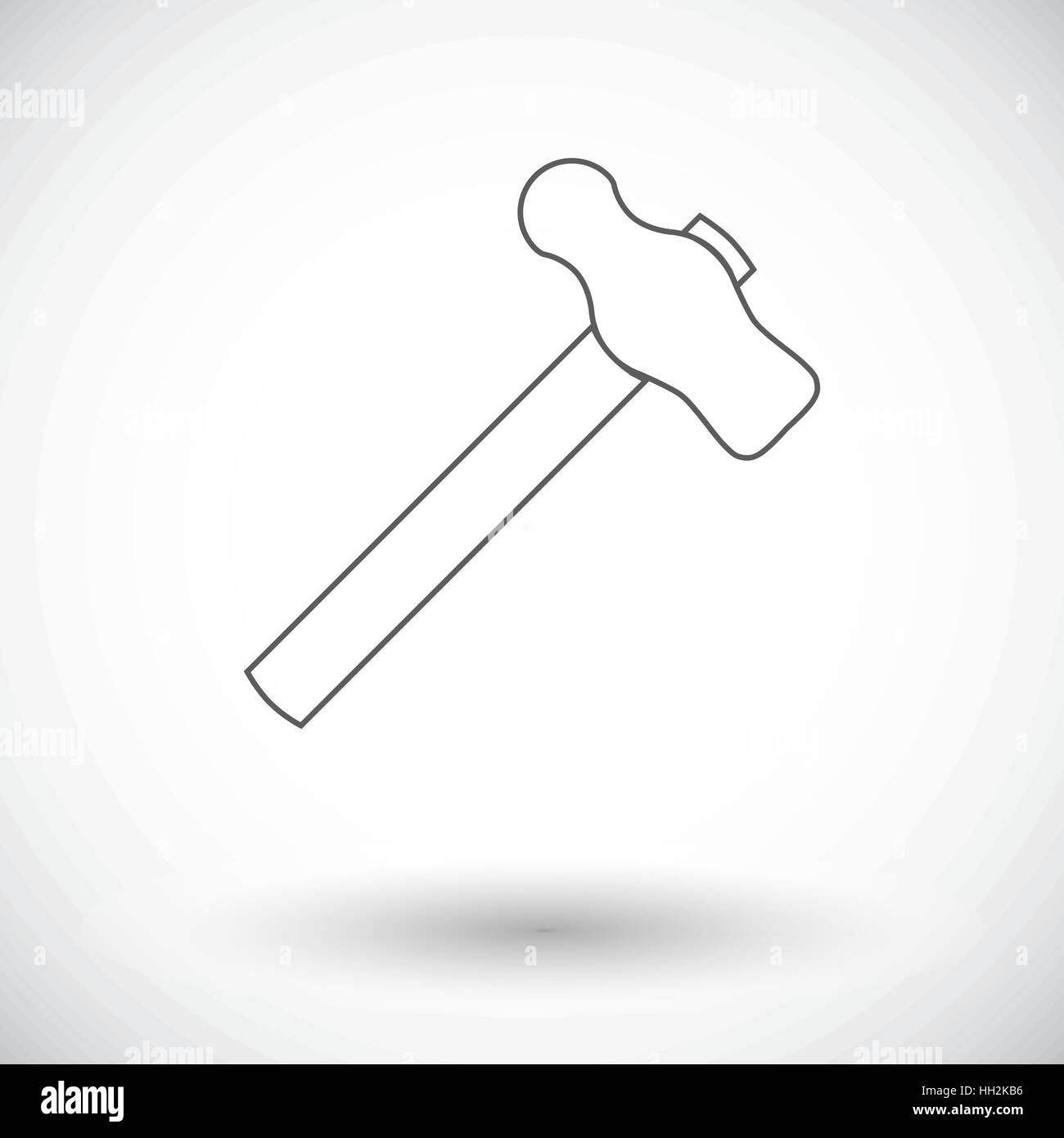 Hammer. Single flat icon on white background. Vector illustration Stock ...