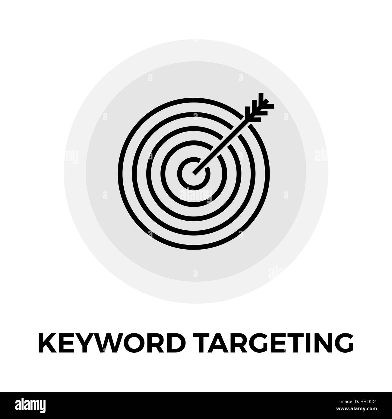 Keyword Targeting icon vector. Flat icon isolated on the white ...