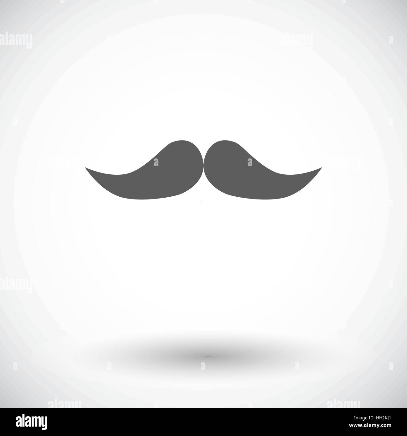 Mustache. Single flat icon on white background. Vector illustration ...