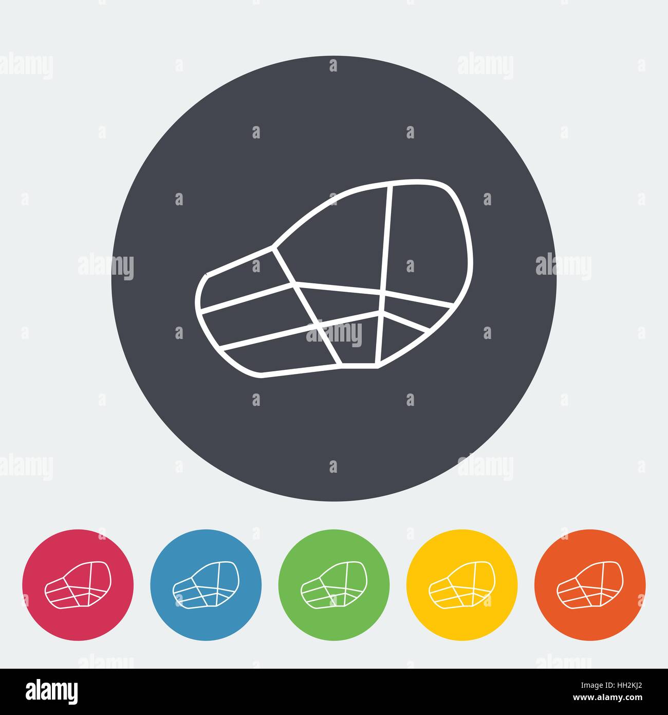 Muzzle icon. Thin line flat vector related icon for web and mobile ...