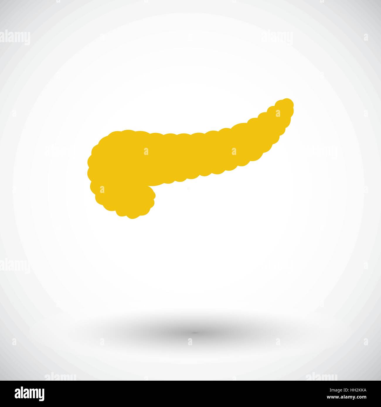 Pancreas. Single flat icon on white background. Vector illustration ...