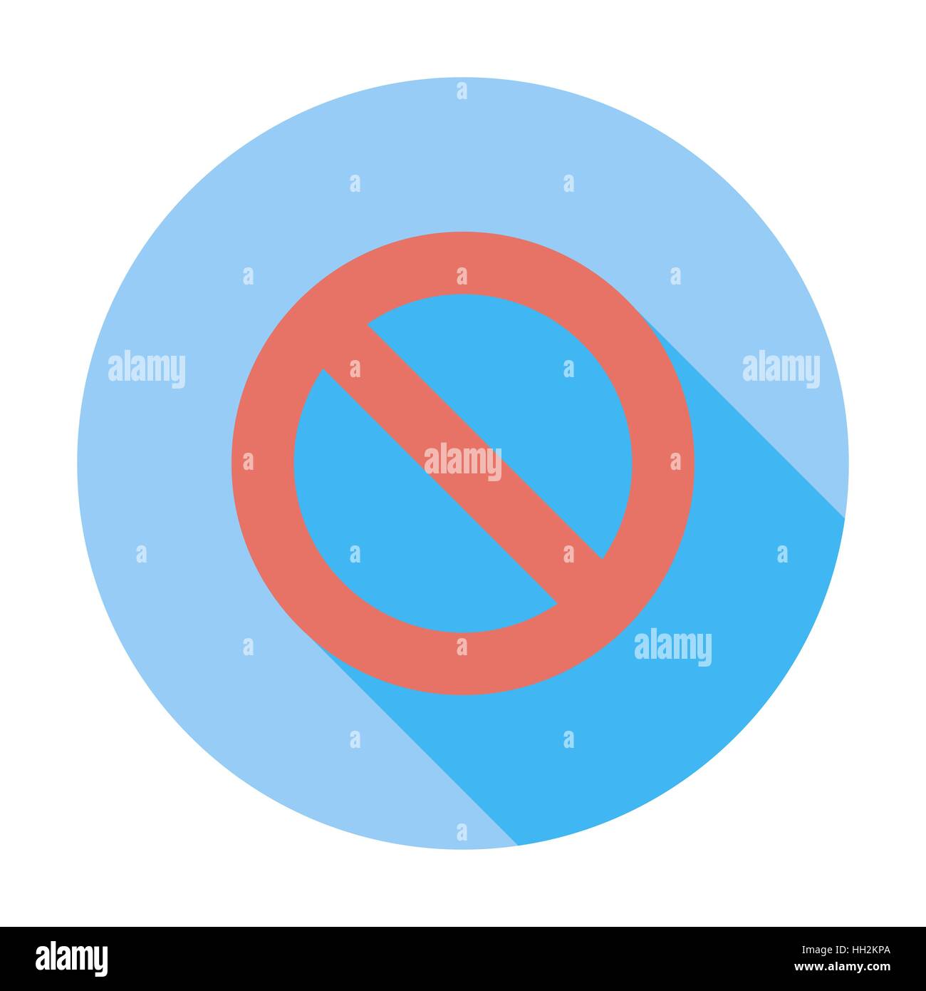 Prohibition sign. Single flat color icon. Vector illustration Stock ...