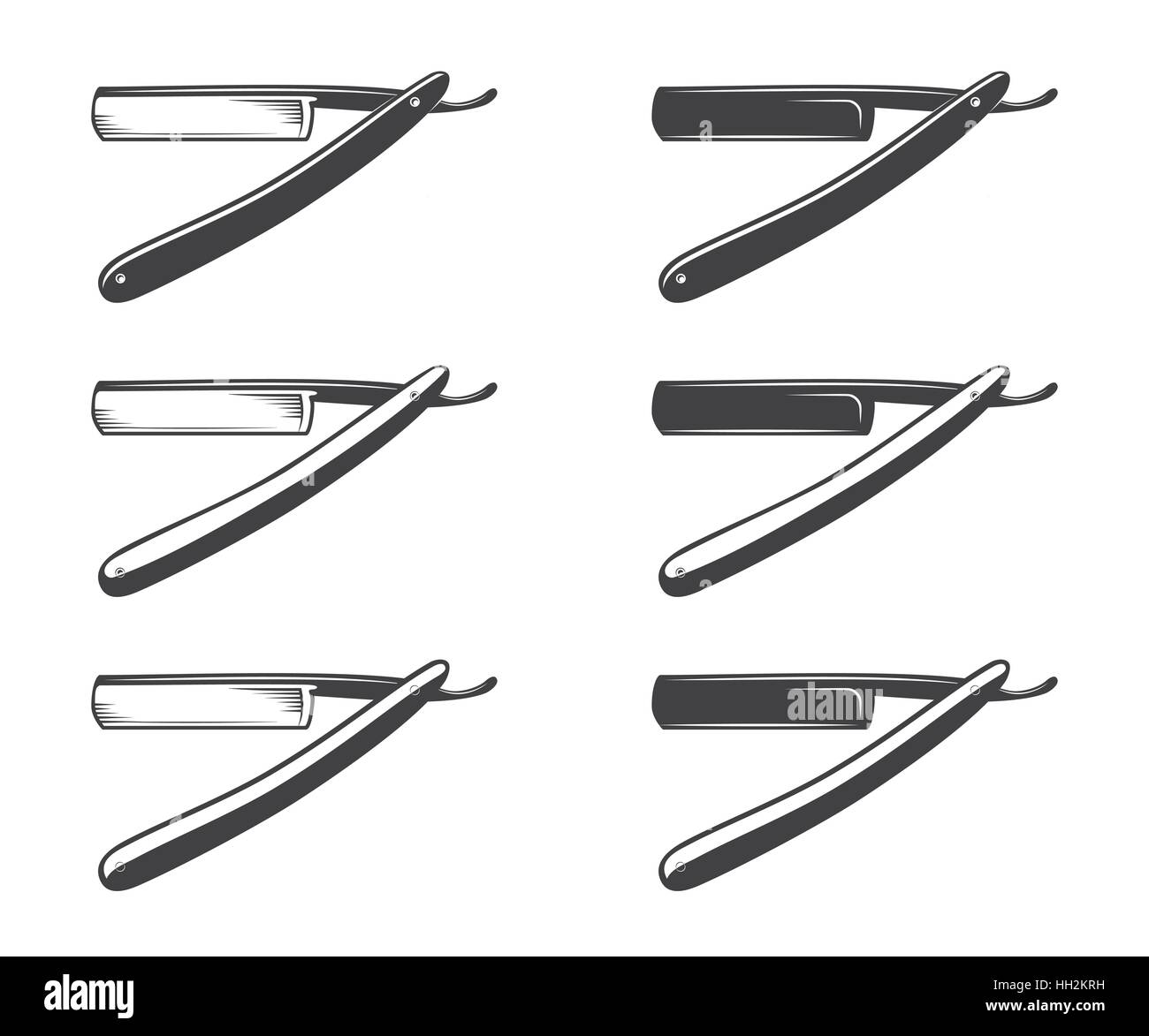 Straight razor vector isolated on a white background vector ...