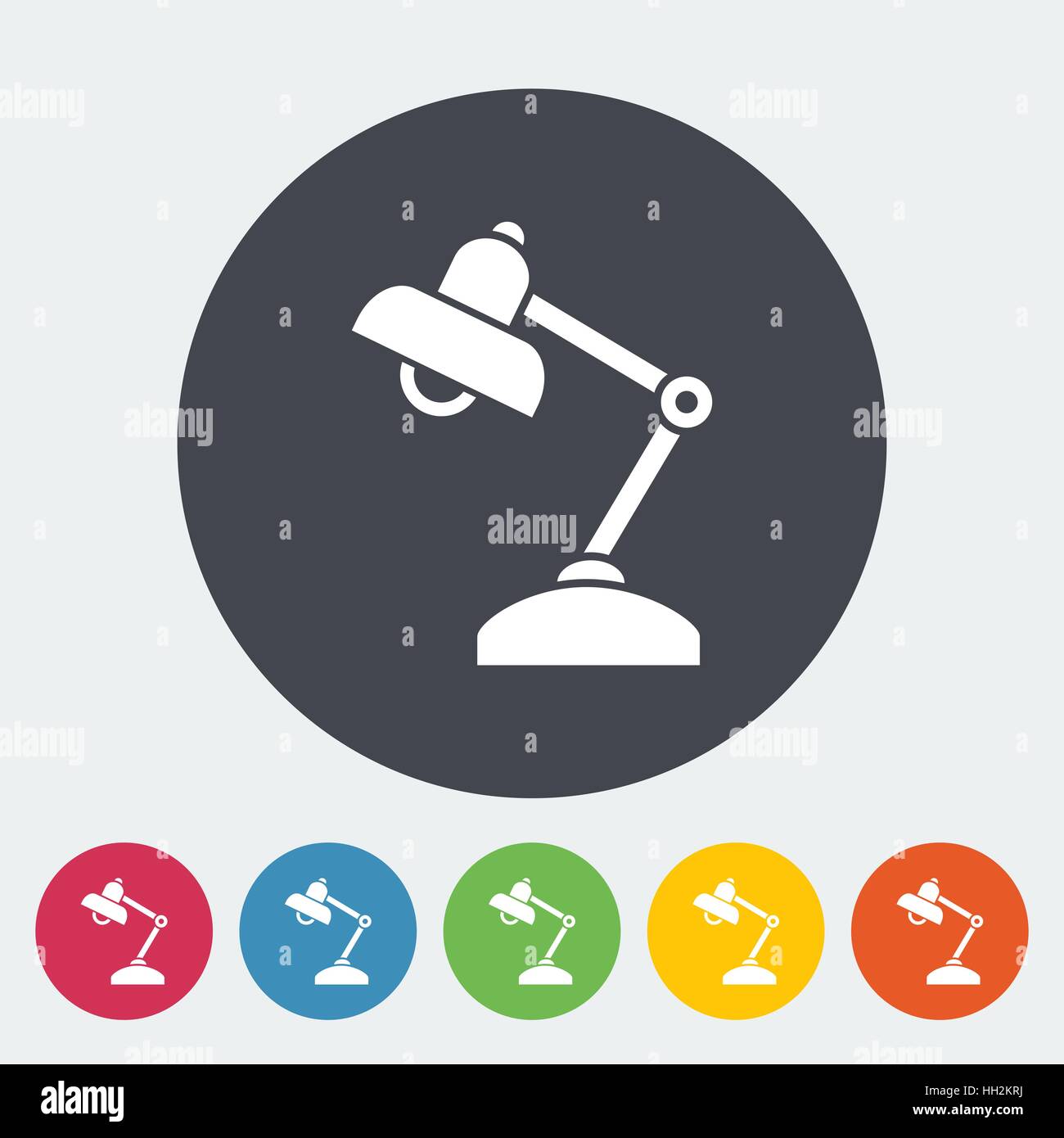 Reading-lamp. Single flat icon on the circle. Vector illustration Stock ...
